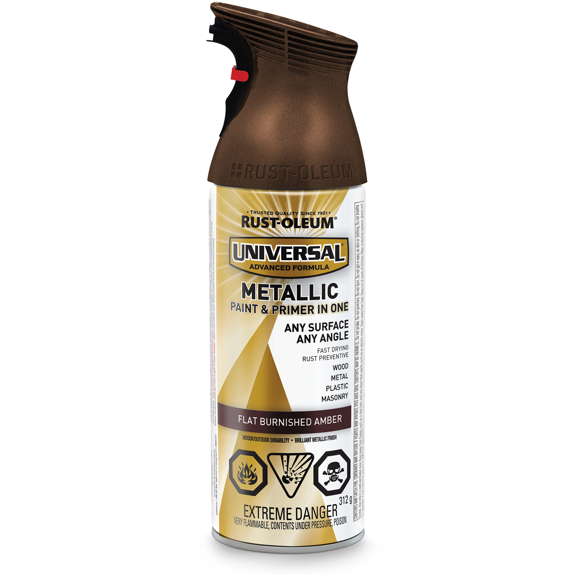 Rust-Oleum 272573 Universal® Spray Paint, Brown, Very Flat, Aerosol Can