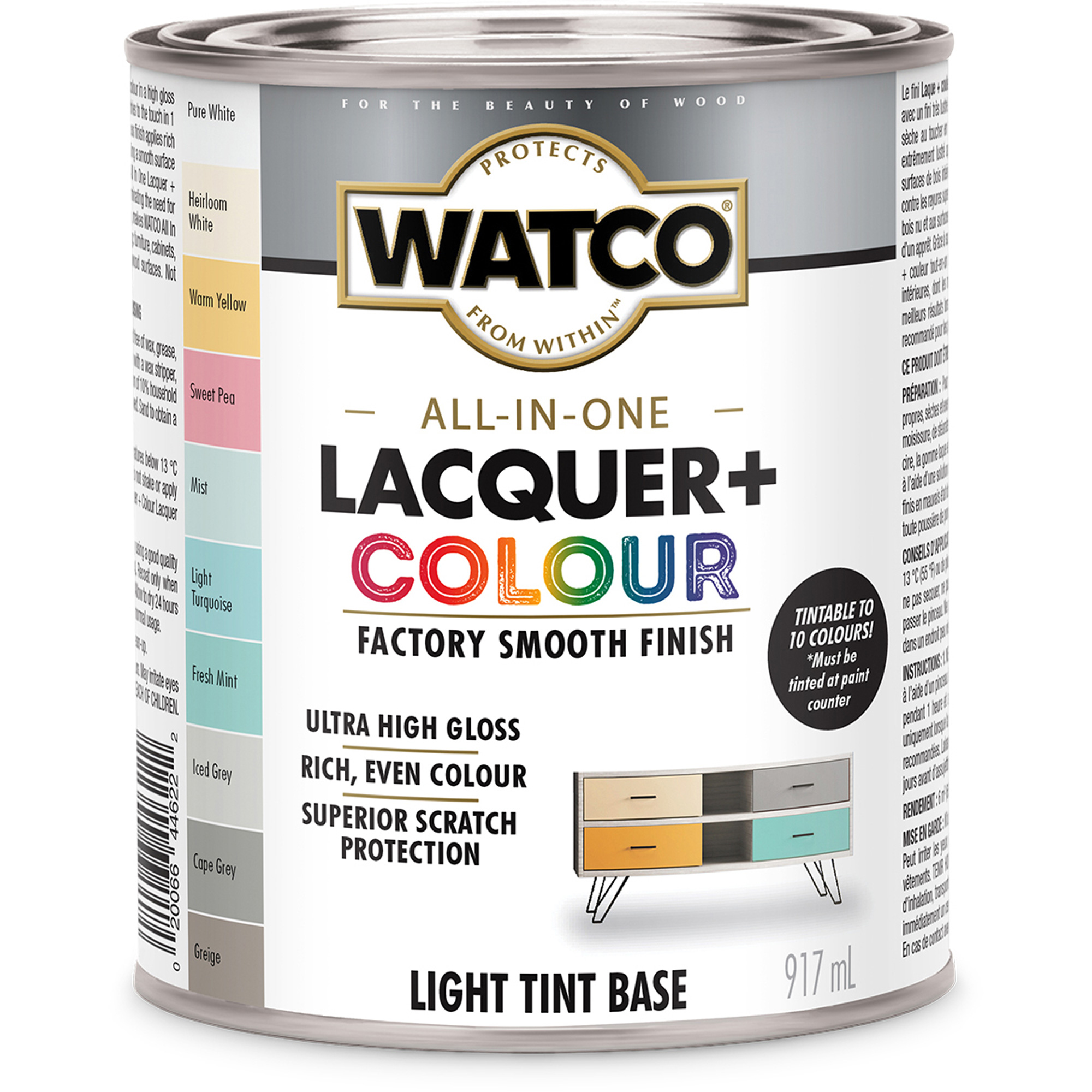 Rust-Oleum 349401 Watco® All In One Lacquer + Colour Light Tint Base