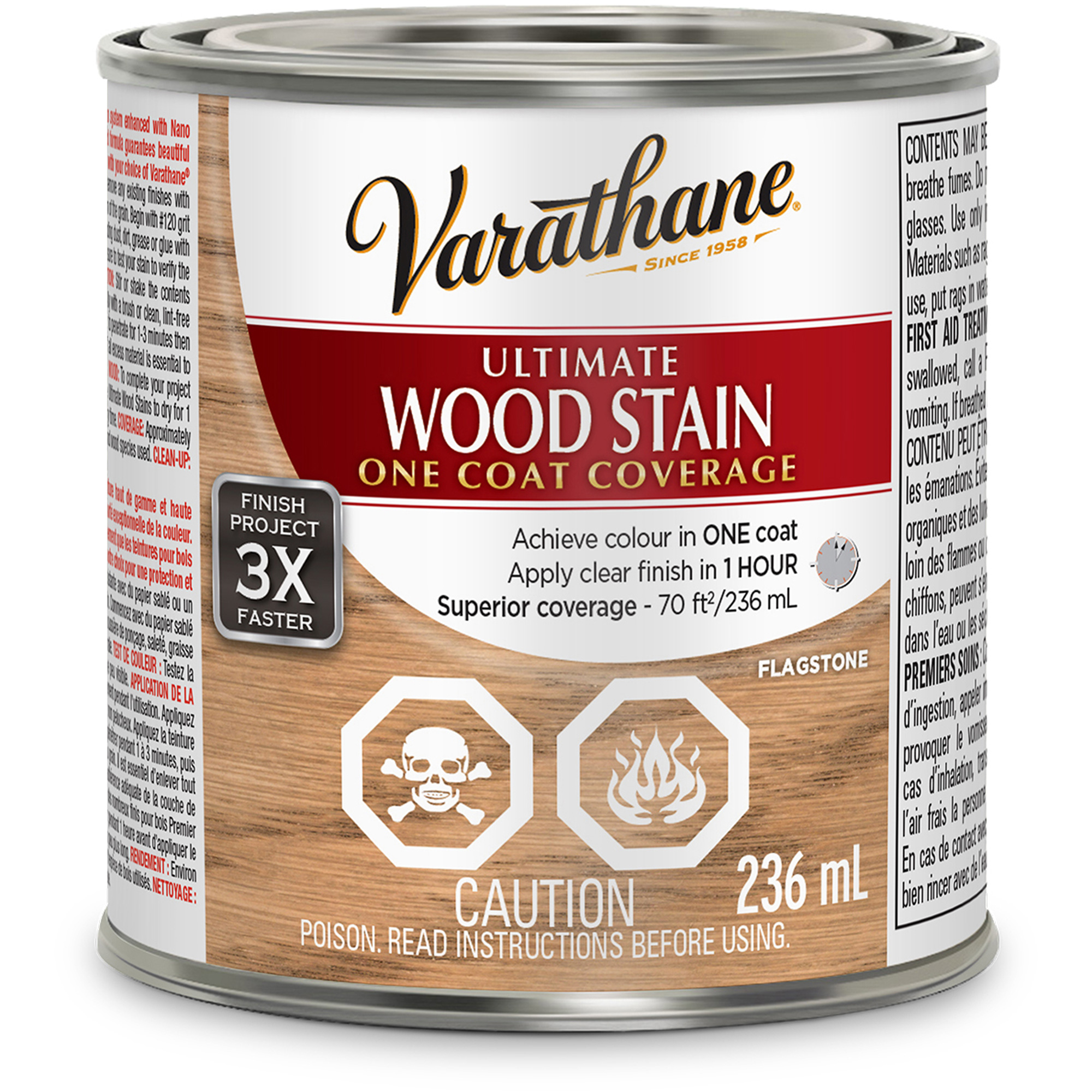 Rust-Oleum 349404 Varathane® Ultimate Wood Stain, 236 ml, Flagstone