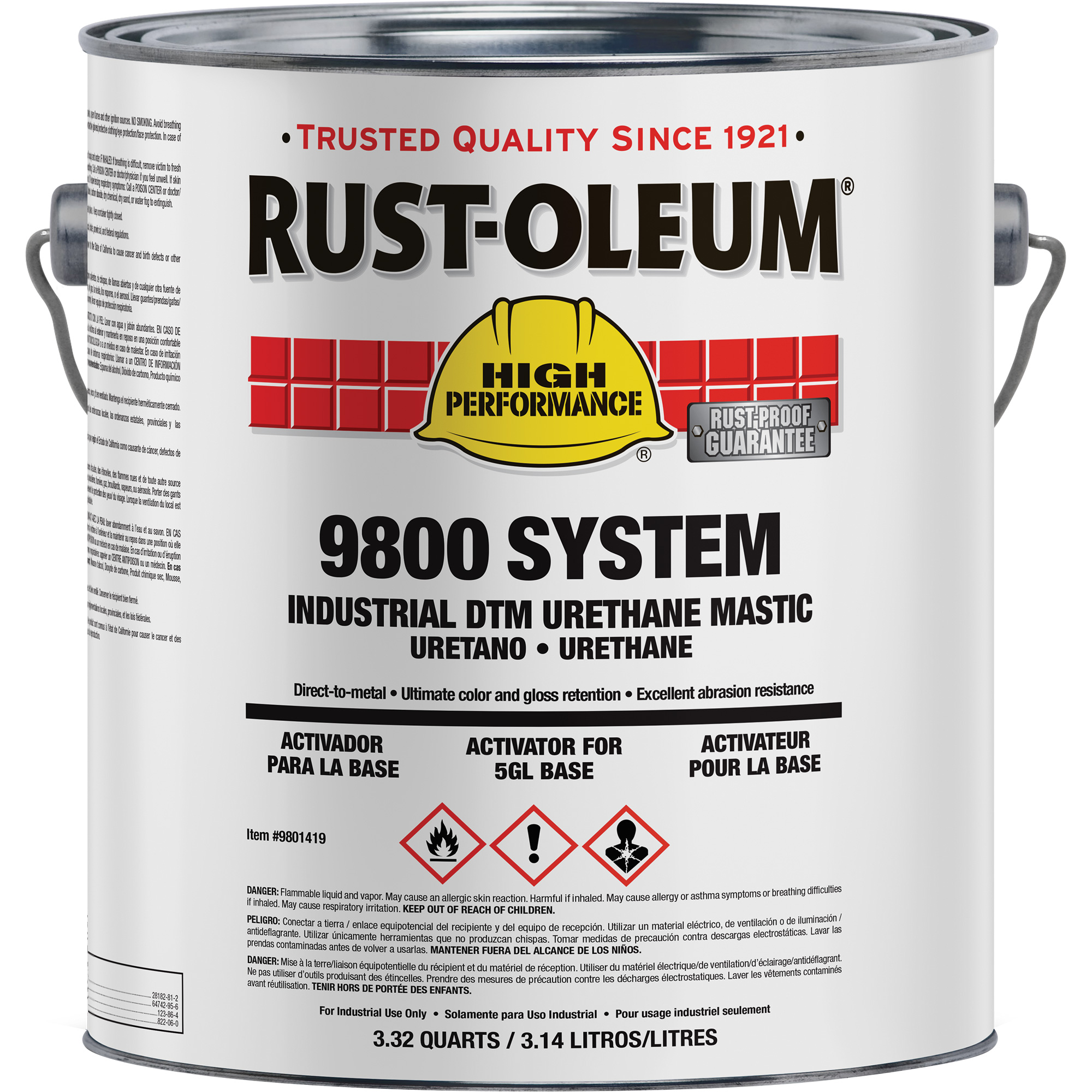 RUST-OLEUM 9800 System DTM Urethane Mastic Activator KR219 (9801419 ...