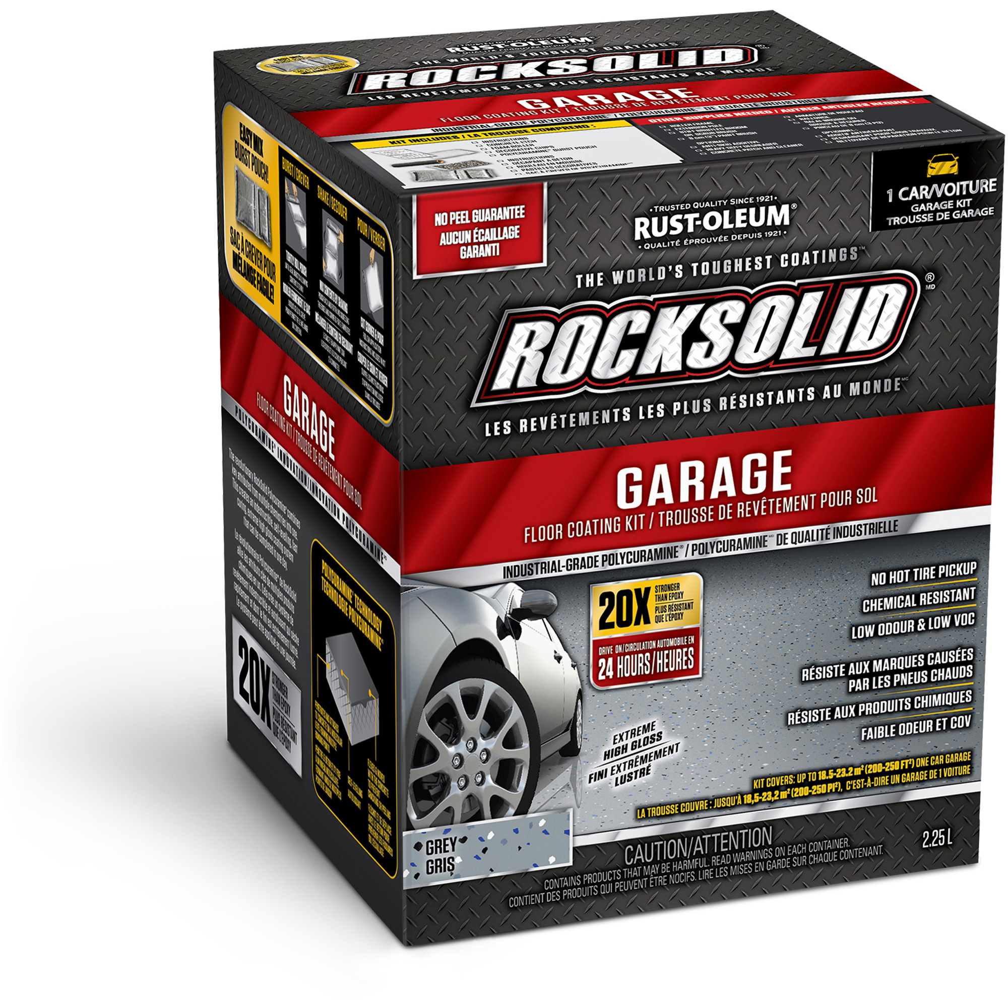 Rust-Oleum 282151 RockSolid® Garage Floor Coating, Solvent-Based, High ...
