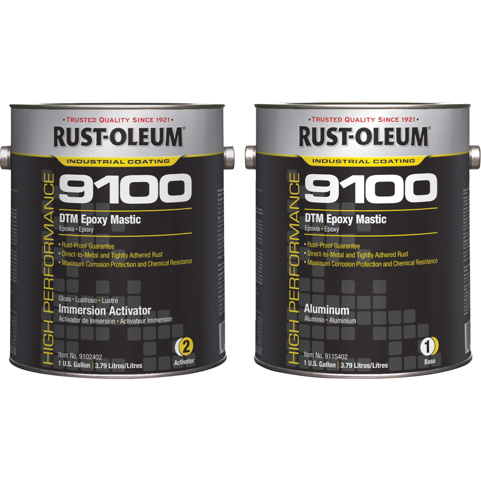 Rust-Oleum KR887 9100 System DTM Epoxy Mastic Base & Activator Kit ...