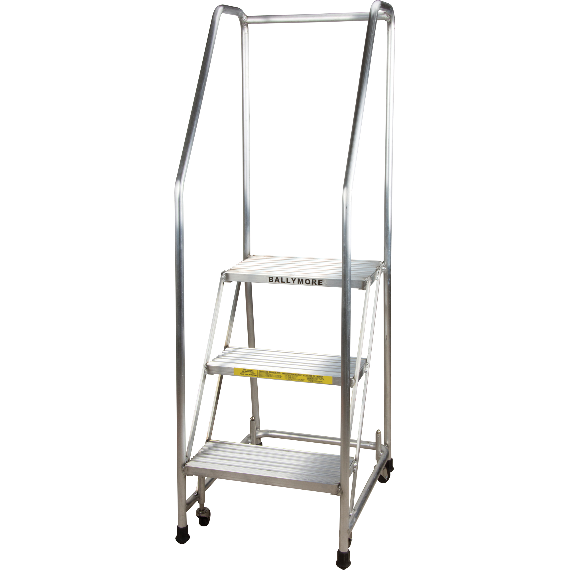 Ballymore A4SH-RIB Rolling Ladders, 4 Steps, 18" Step Width, 38 ...