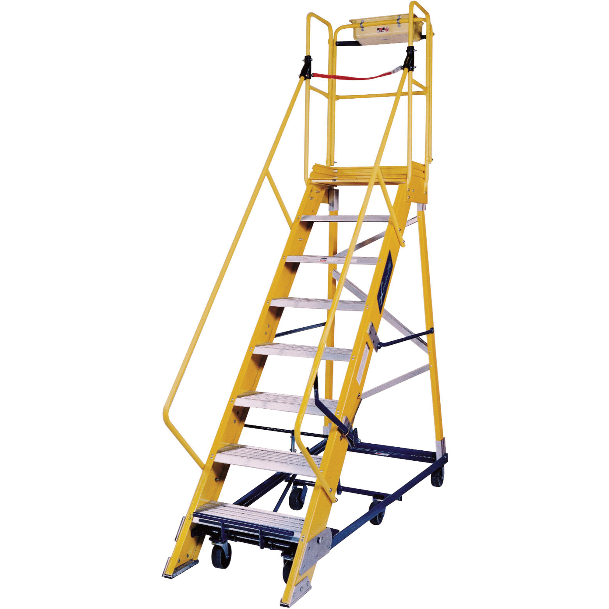 Louisville Ladder FW2412 Safeguard Non-Conductive Mobile Maintenance Platforms, 12 Steps, 28 ...