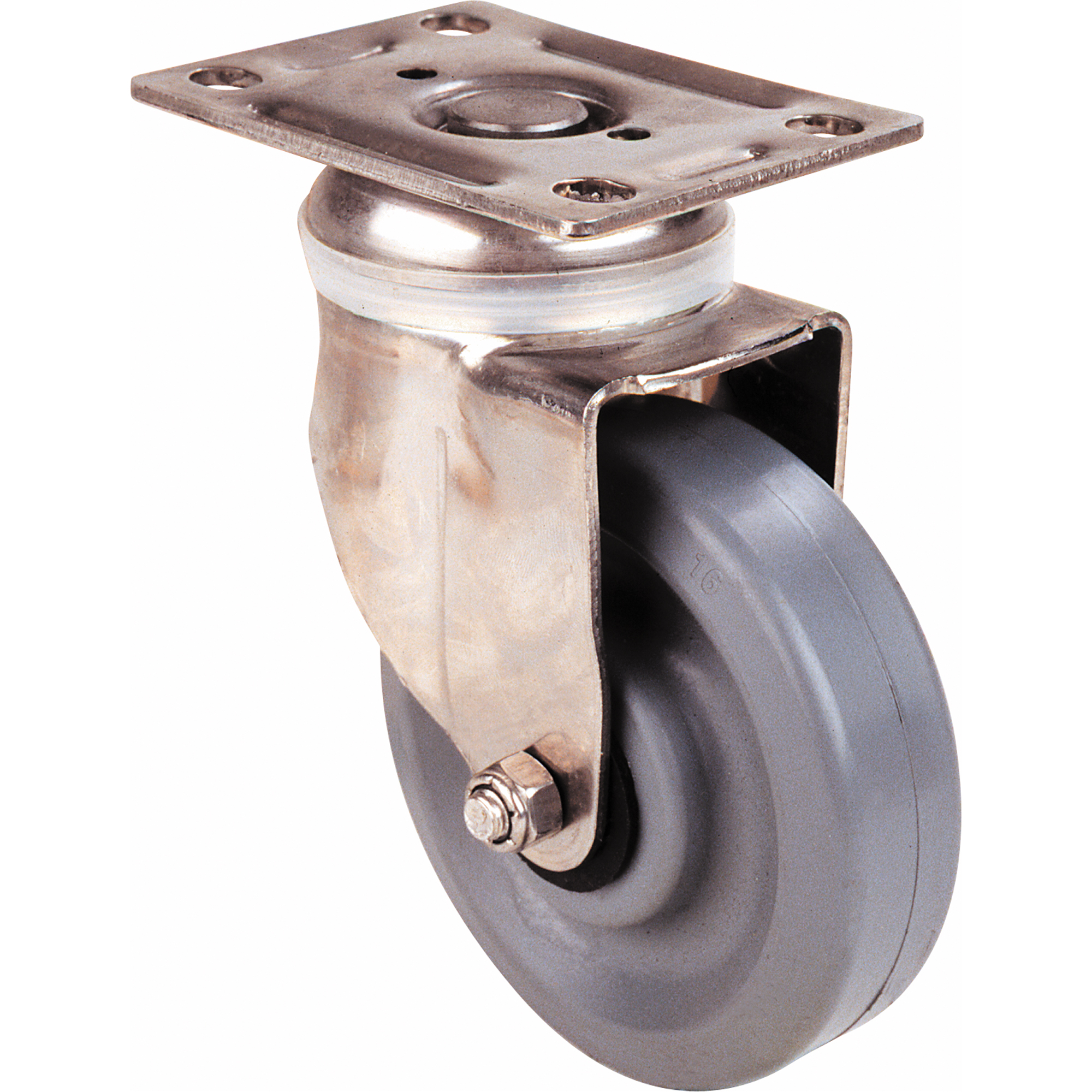 Algood R2039-A27F-SR Medium Duty Caster, Rigid, 3" (76 mm), Rubber, 225 ...