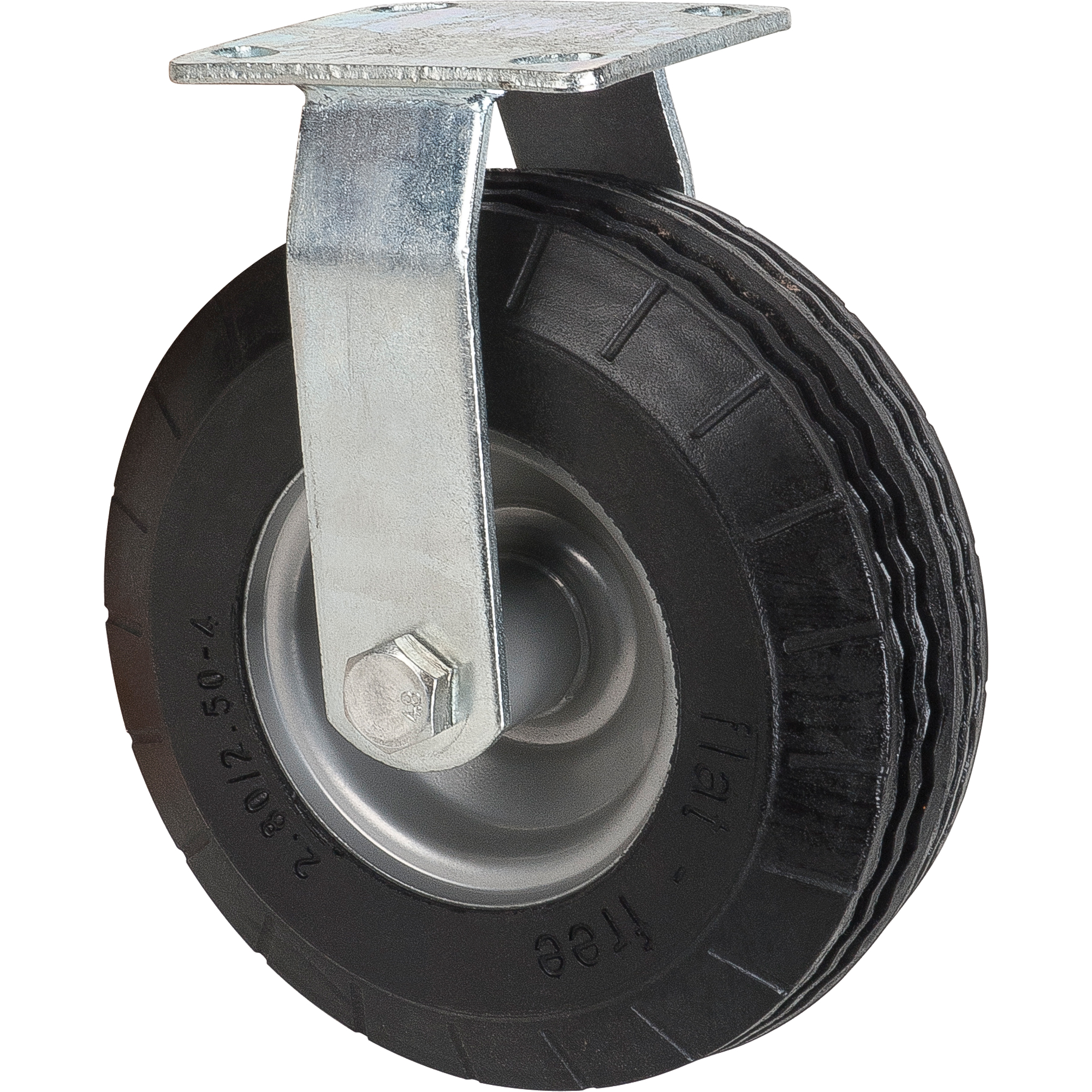 KLETON Flat-Free Casters, Rigid, 8" (203.2 mm), Flat-Free, 275 lbs ...