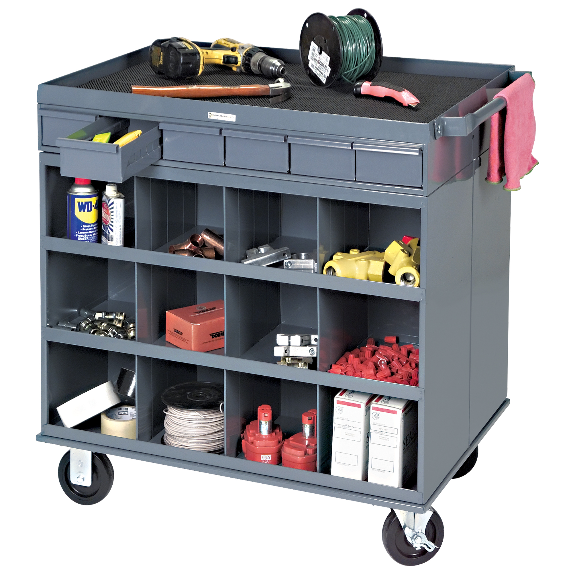 DURHAM MANUFACTURING Heavy-Duty Two-Sided Mobile Work Station MO070 ...