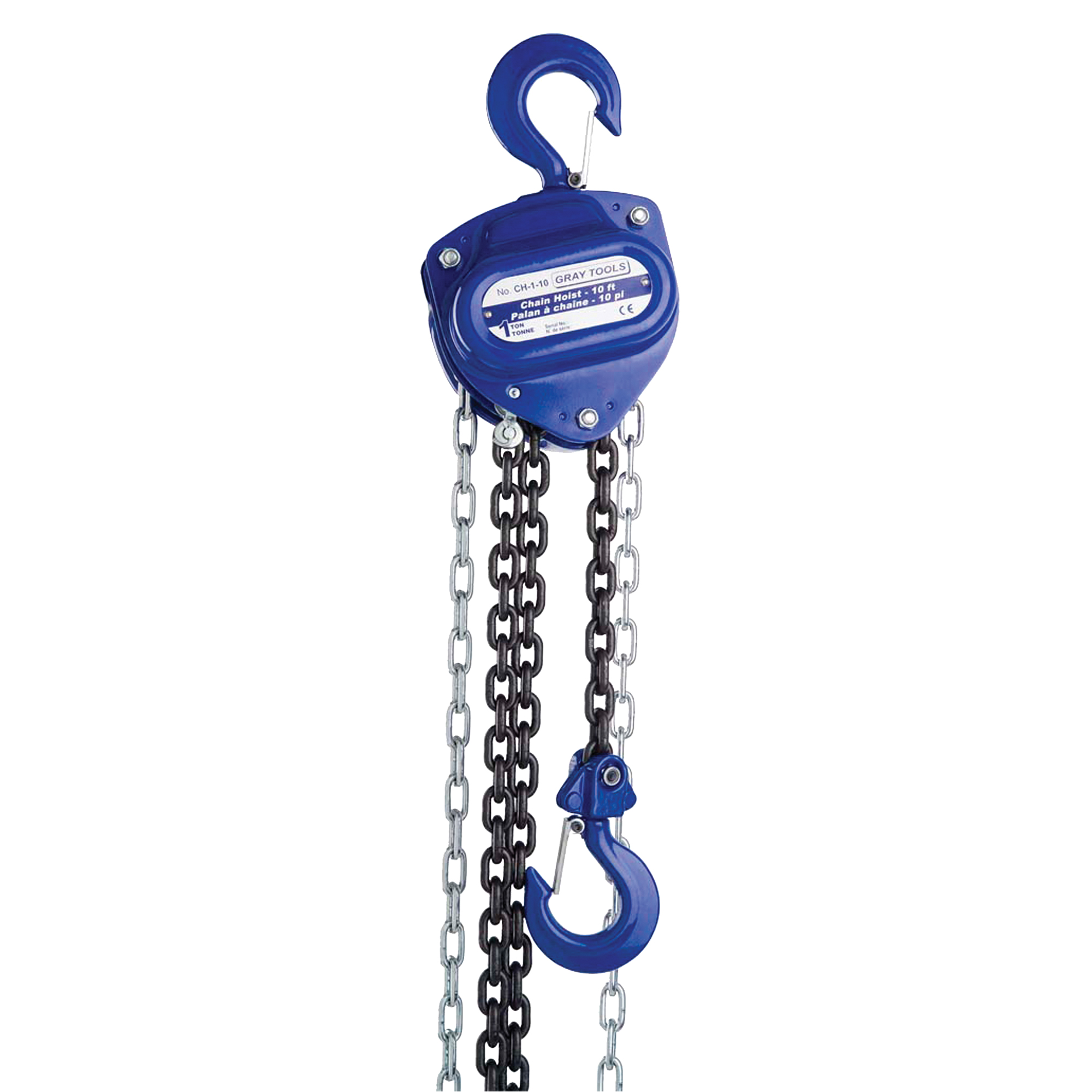 Gray Tools CH-5-20 Chain Hoist, 20' Lift, 10000 lbs. (5 tons) Capacity ...
