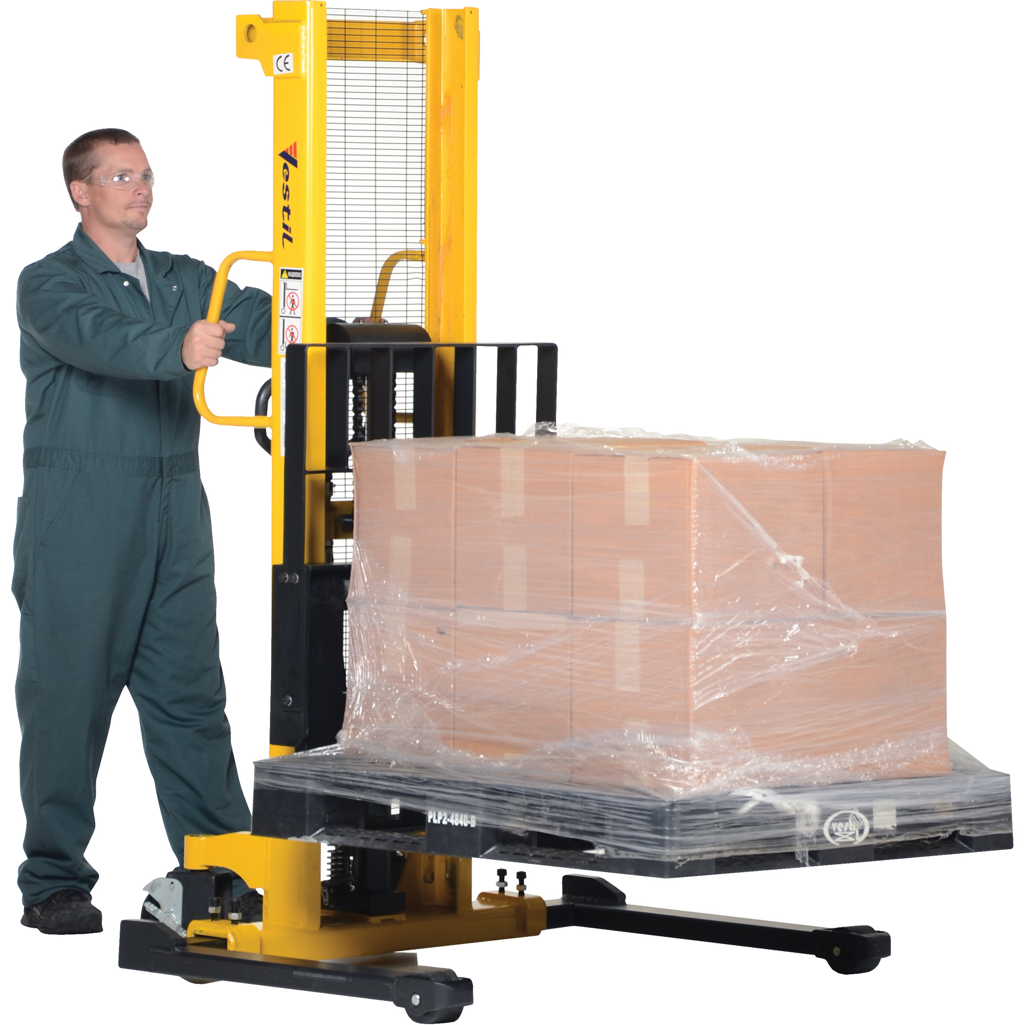 VESTIL Gerbeur hydraulique manuel, Fonctionnement Pompe manuelle ...