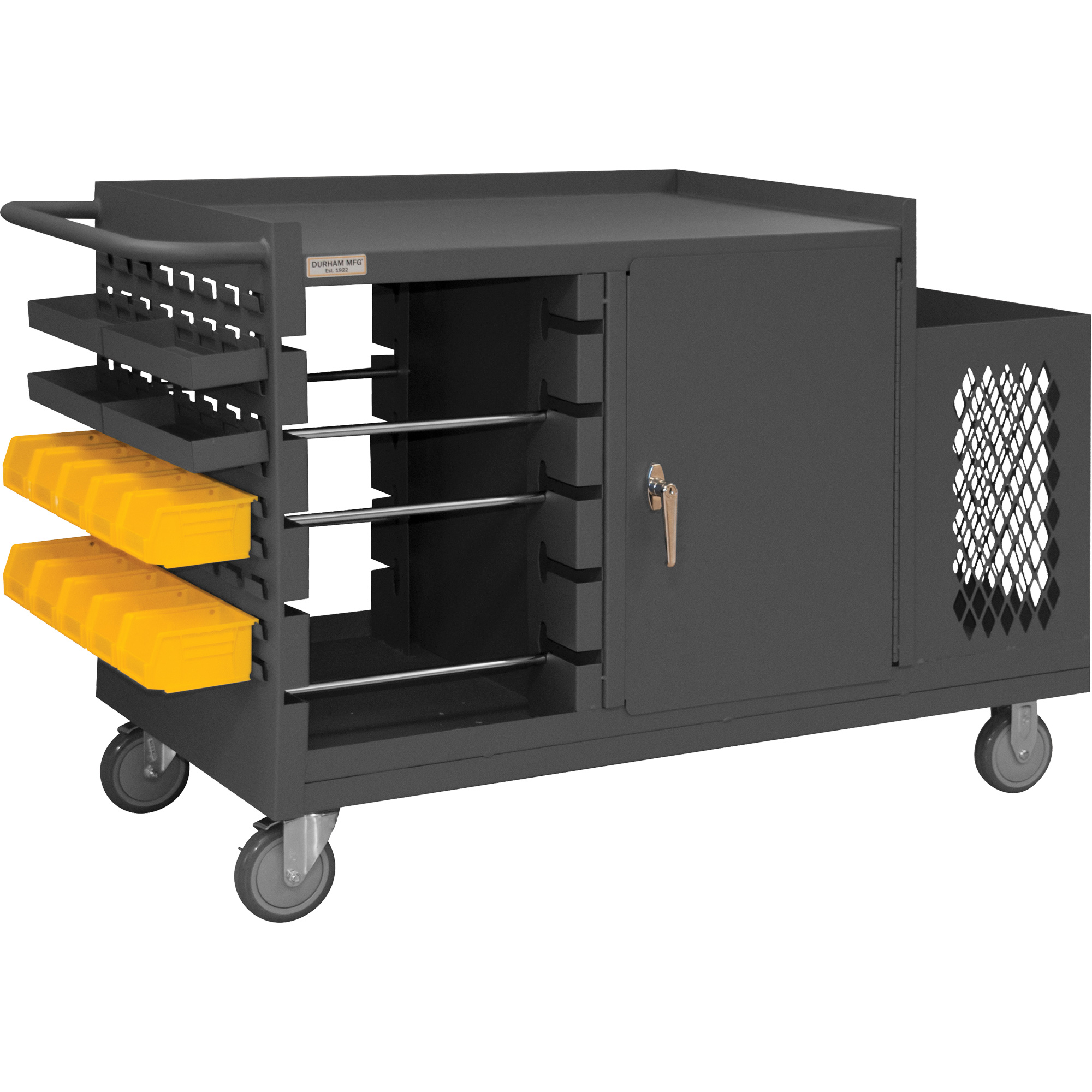 DURHAM MANUFACTURING Mobile Wire Spool and Maintenance Cart MO996 ...