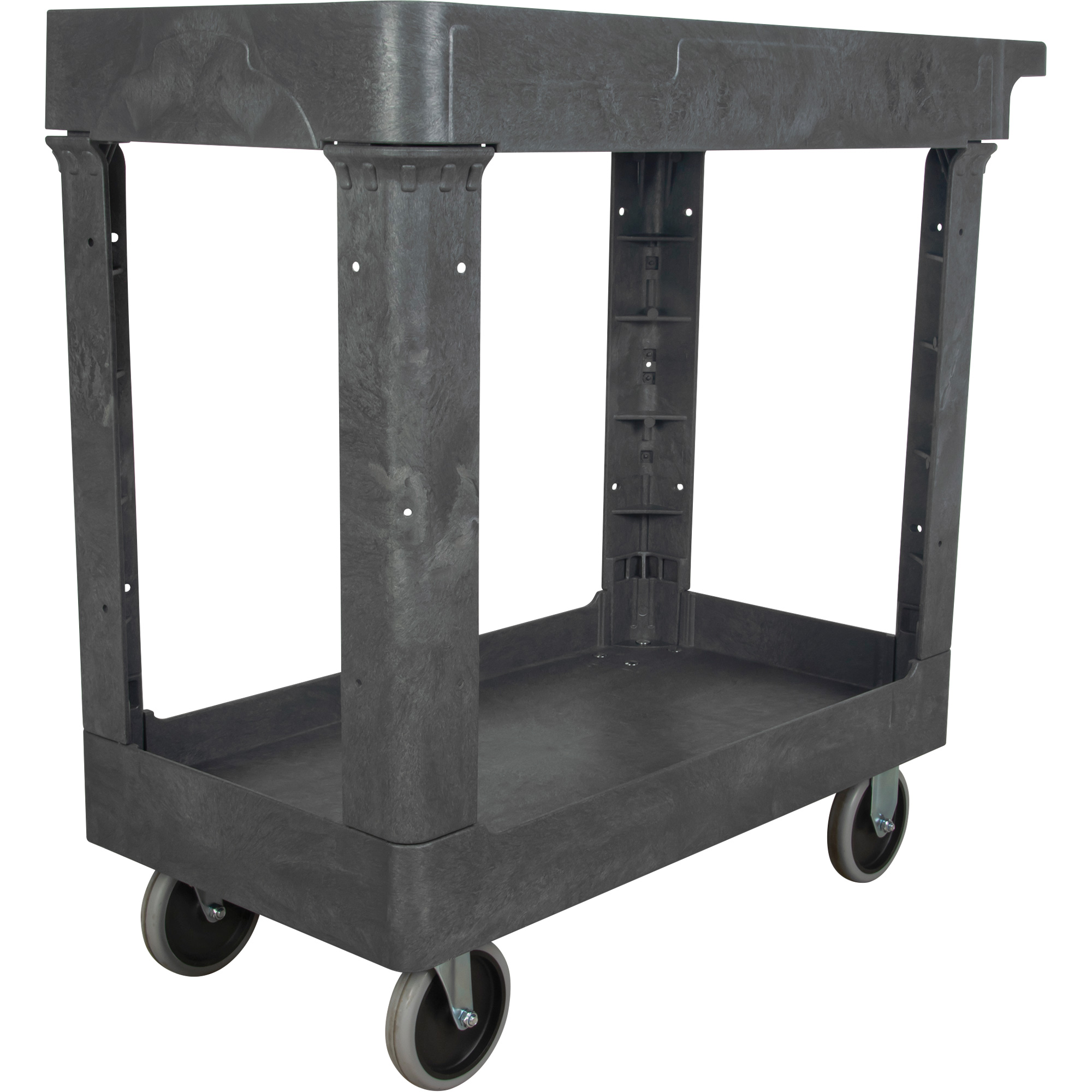 KLETON Utility Service Cart, 2 Tiers, 16-1/2" x 32-1/2" x 34-1/2", 550 ...