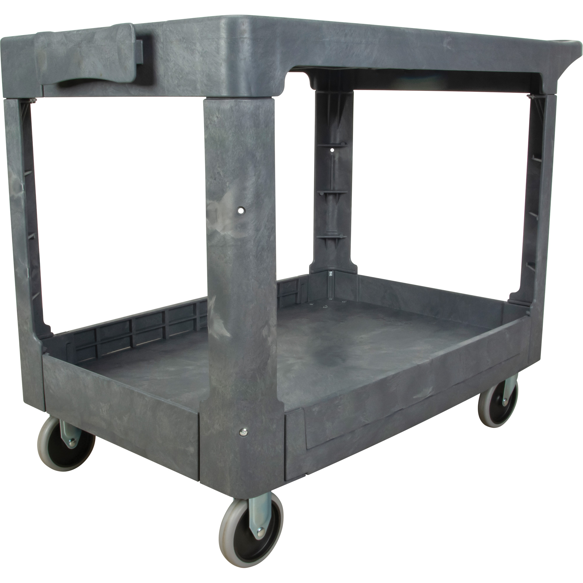 KLETON MP642 Flat-Shelf Utility Service Cart, 2 Tiers, 25-1/4" x 32-1/4 ...