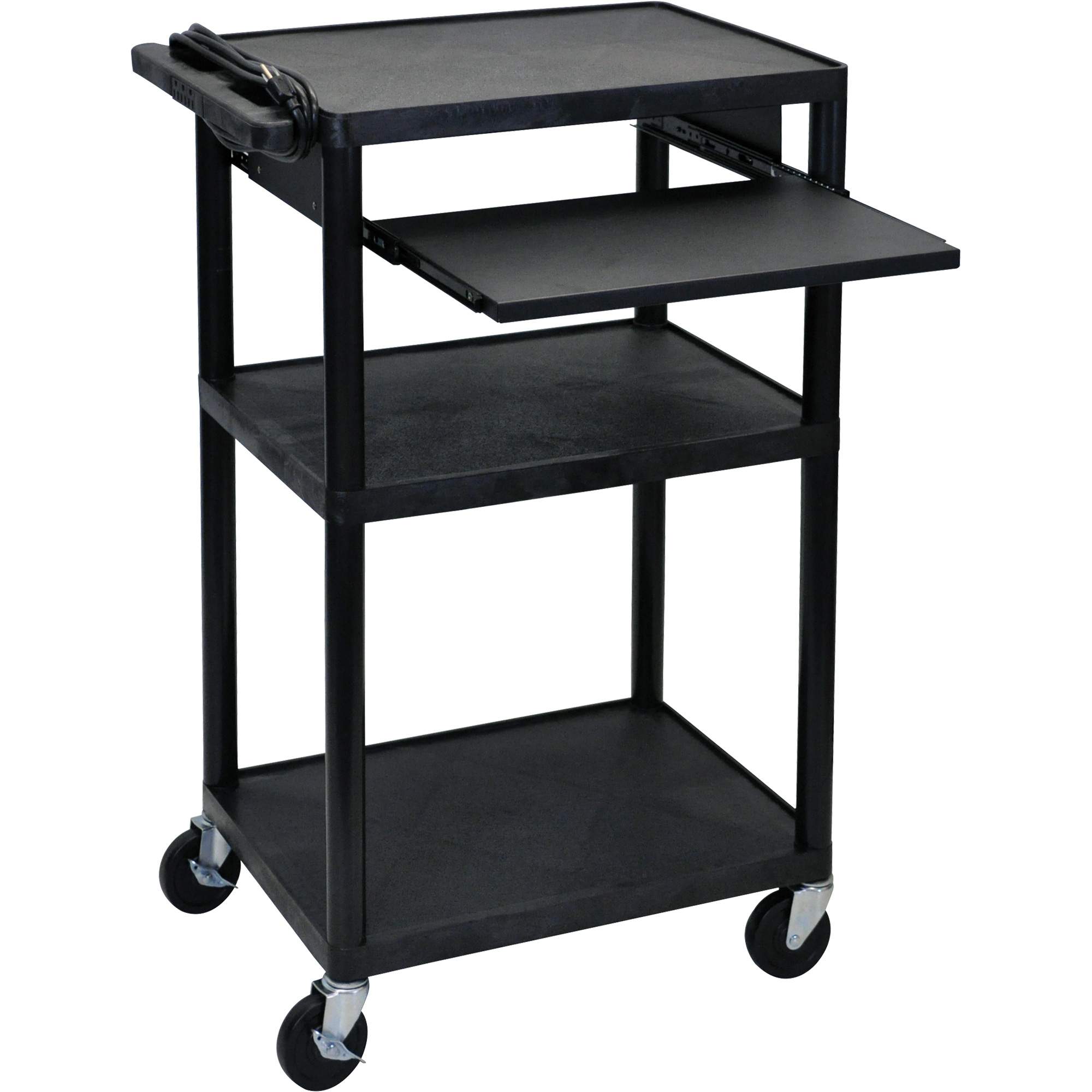 Luxor H. Wilson UCPL2LE-B Chariot utilitaire électrique, 3 tiers, 24" x ...
