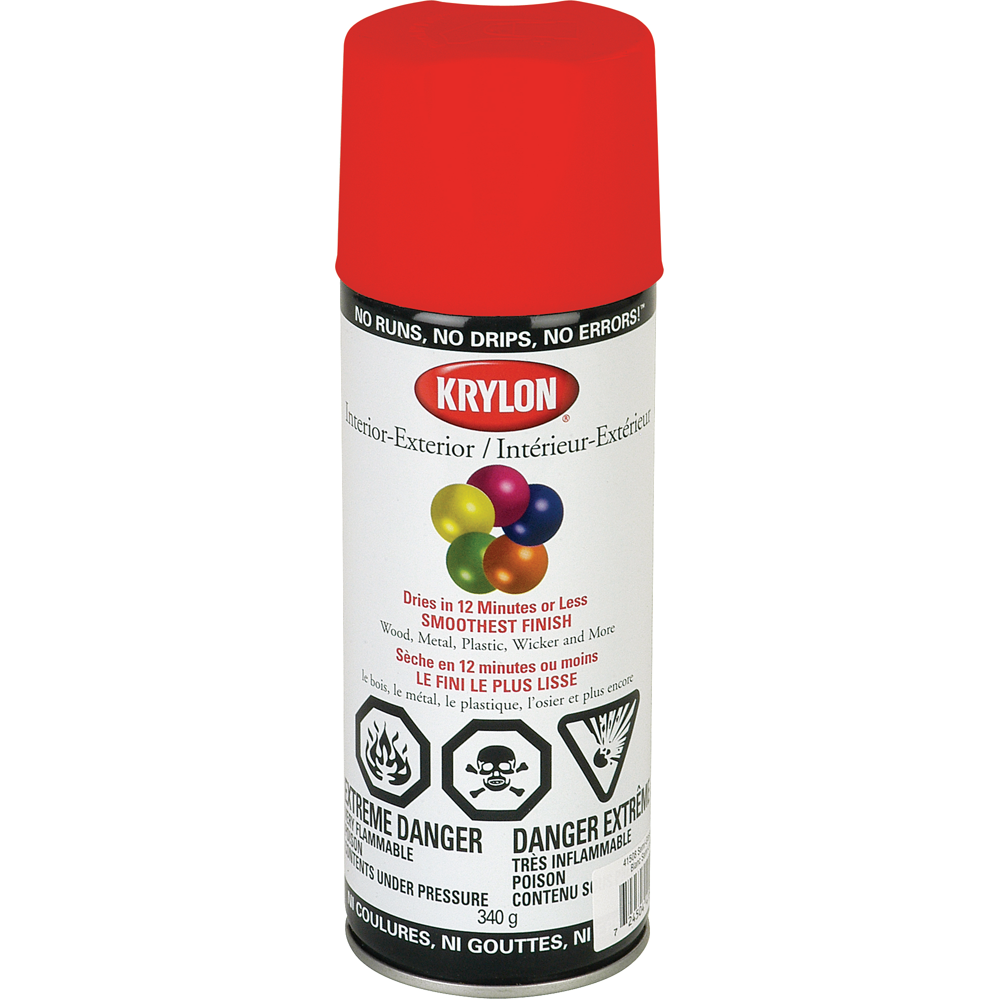 KRYLON INDUSTRIAL Spray Paint, Red, 12 oz., Aerosol Can, Gloss NA538 ...