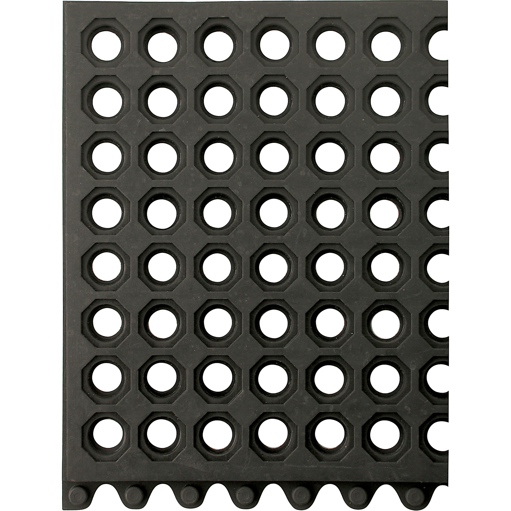 WEARWELL 24/Seven® Matting, Rubber, 3' W x 3' L, 5/8" Thick, Black ...