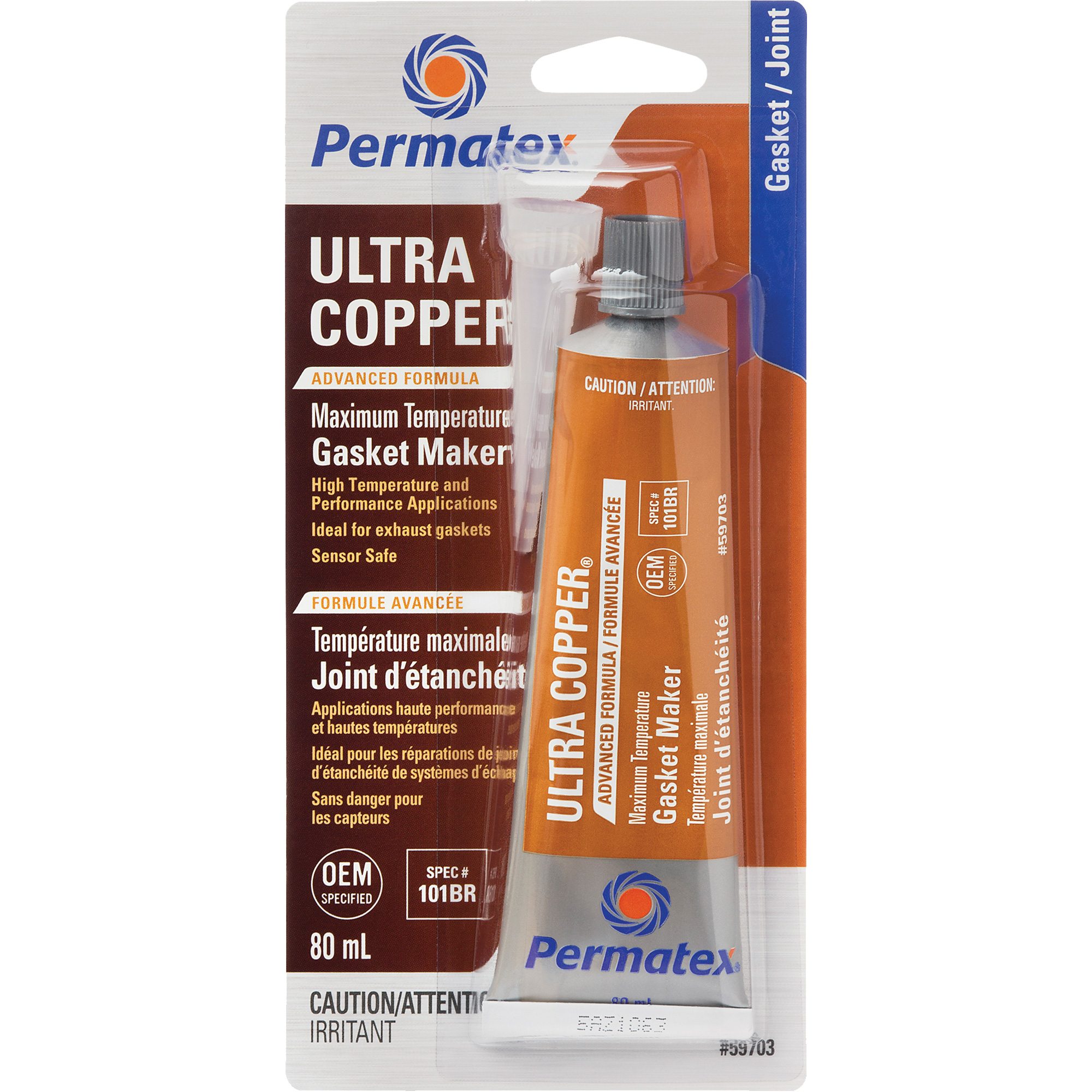 PERMATEX Ultra Copper® Gasket Maker, 80 ml, Tube, Copper NIR847 (59703 ...