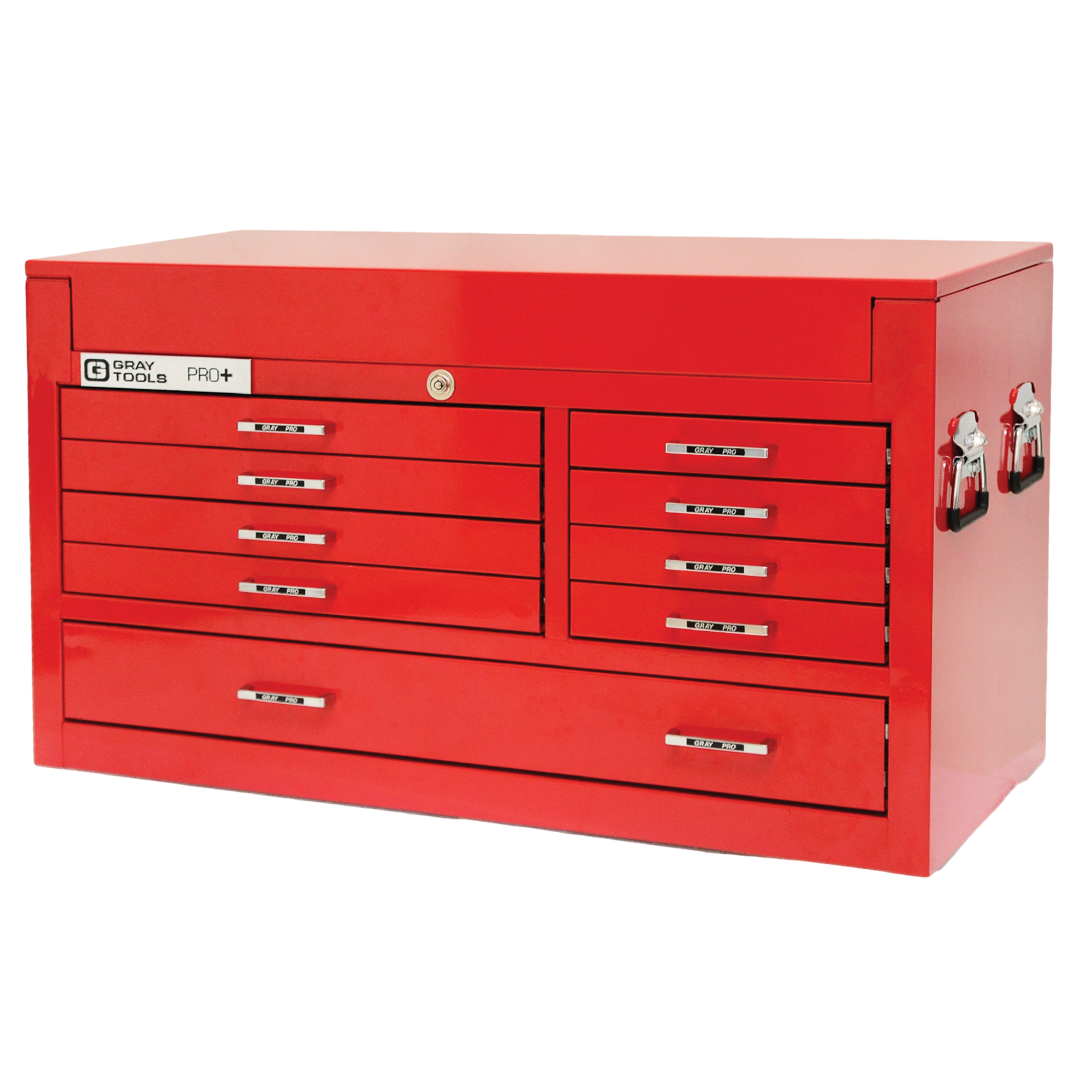 Gray Tools 93119 PRO+ Series Top Chest, 42" W, 9 Drawers, Red