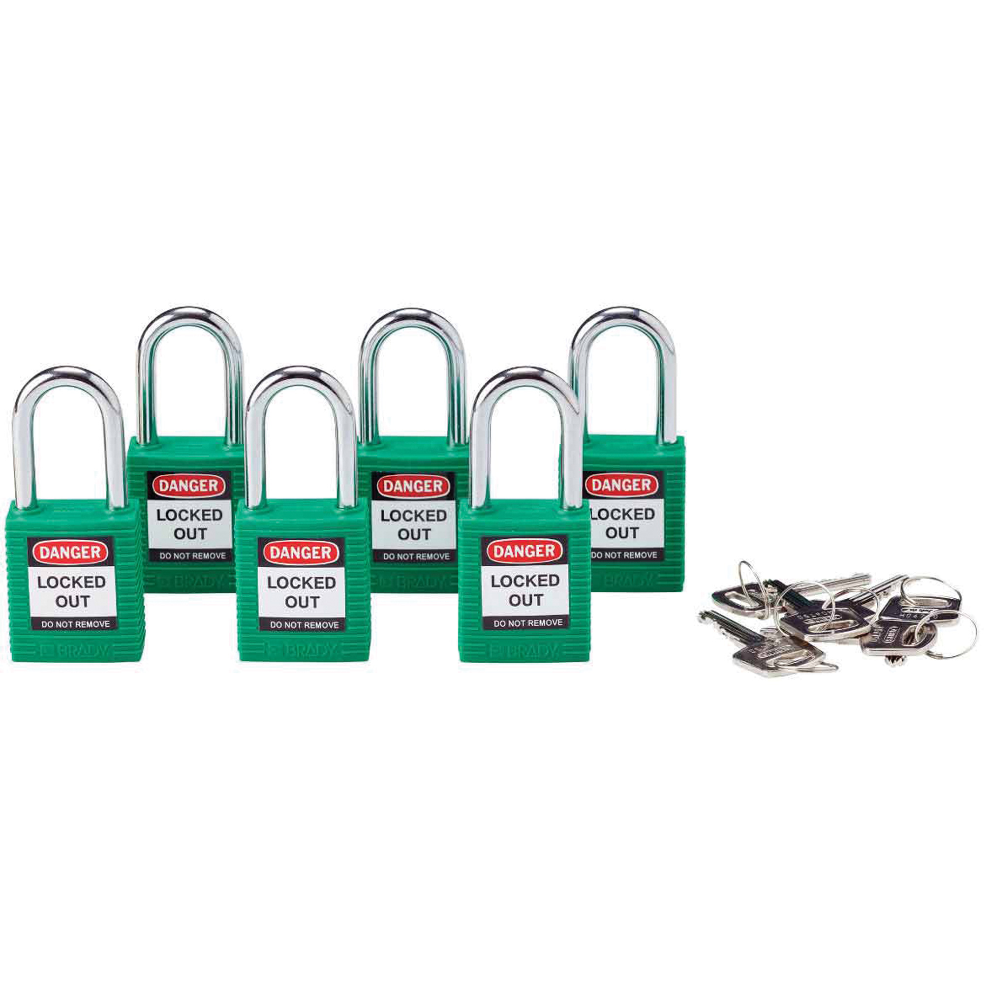 NJZ558 Lockout Padlock, Safety Padlock, Keyed Different, Nylon, 1-1/2 ...