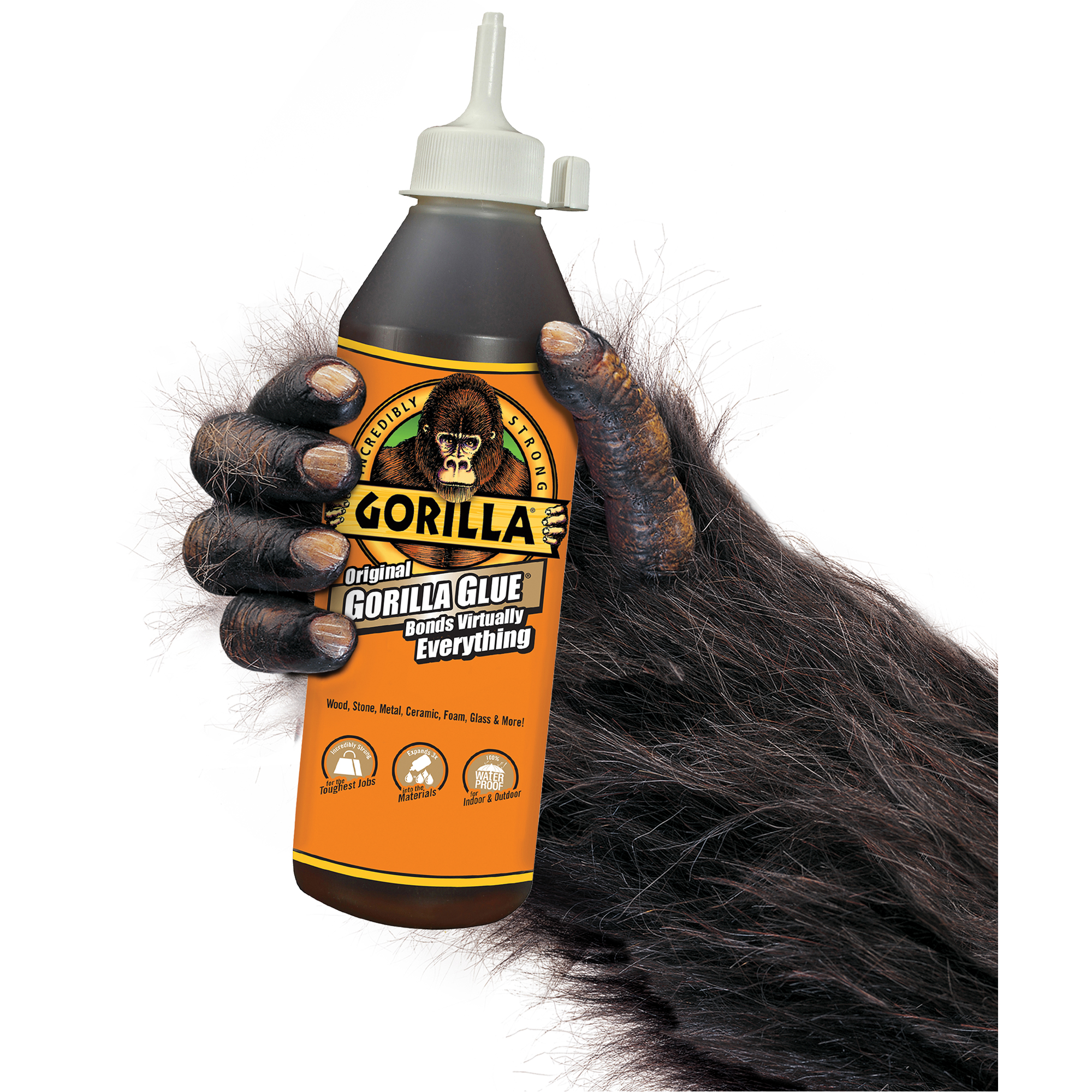 Gorilla 51008T Original Glue, 8 oz., Squeeze Bottle, Tan