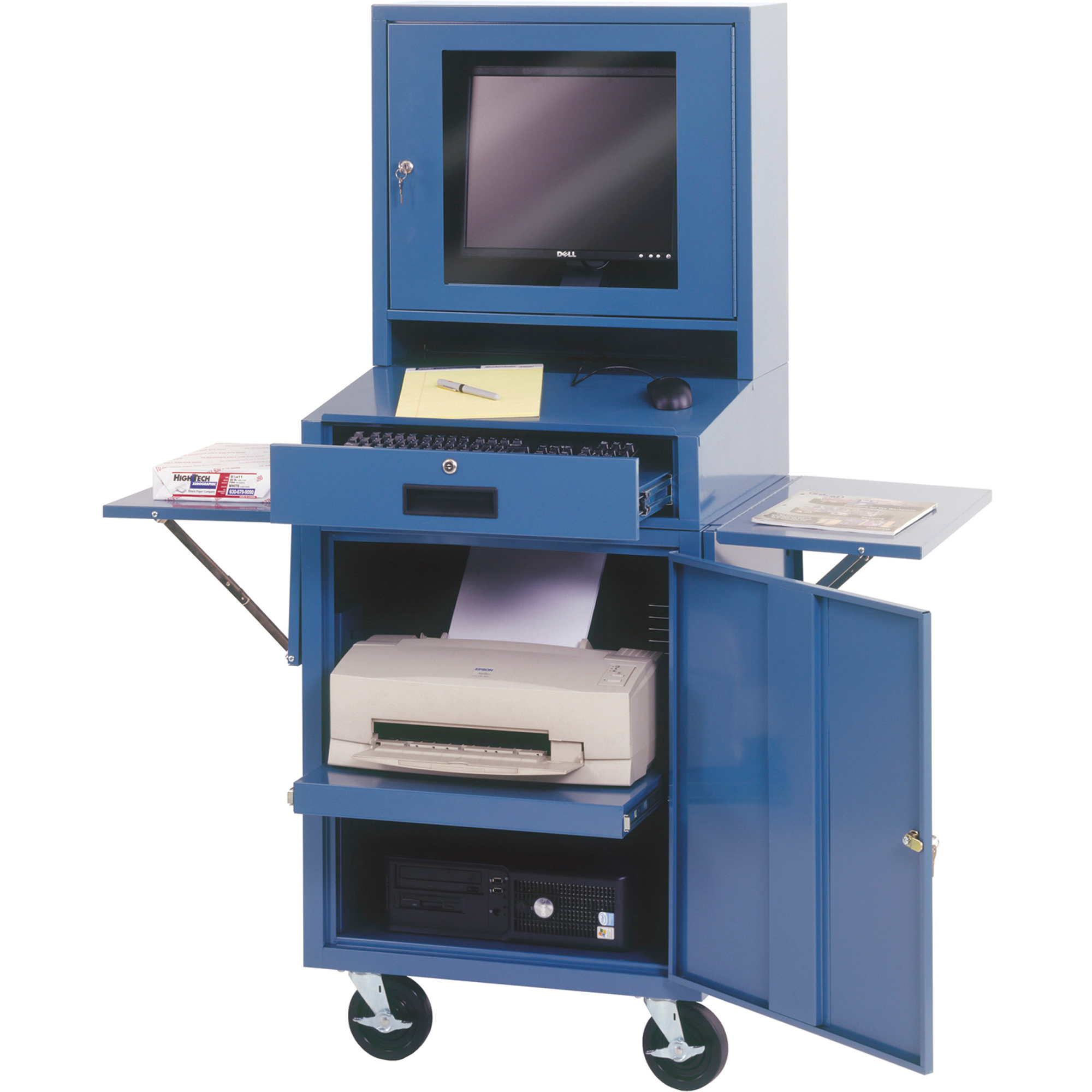 EDSAL Mobile Security Computer Cabinets OG880 (CSC6625BU) | Shop ...
