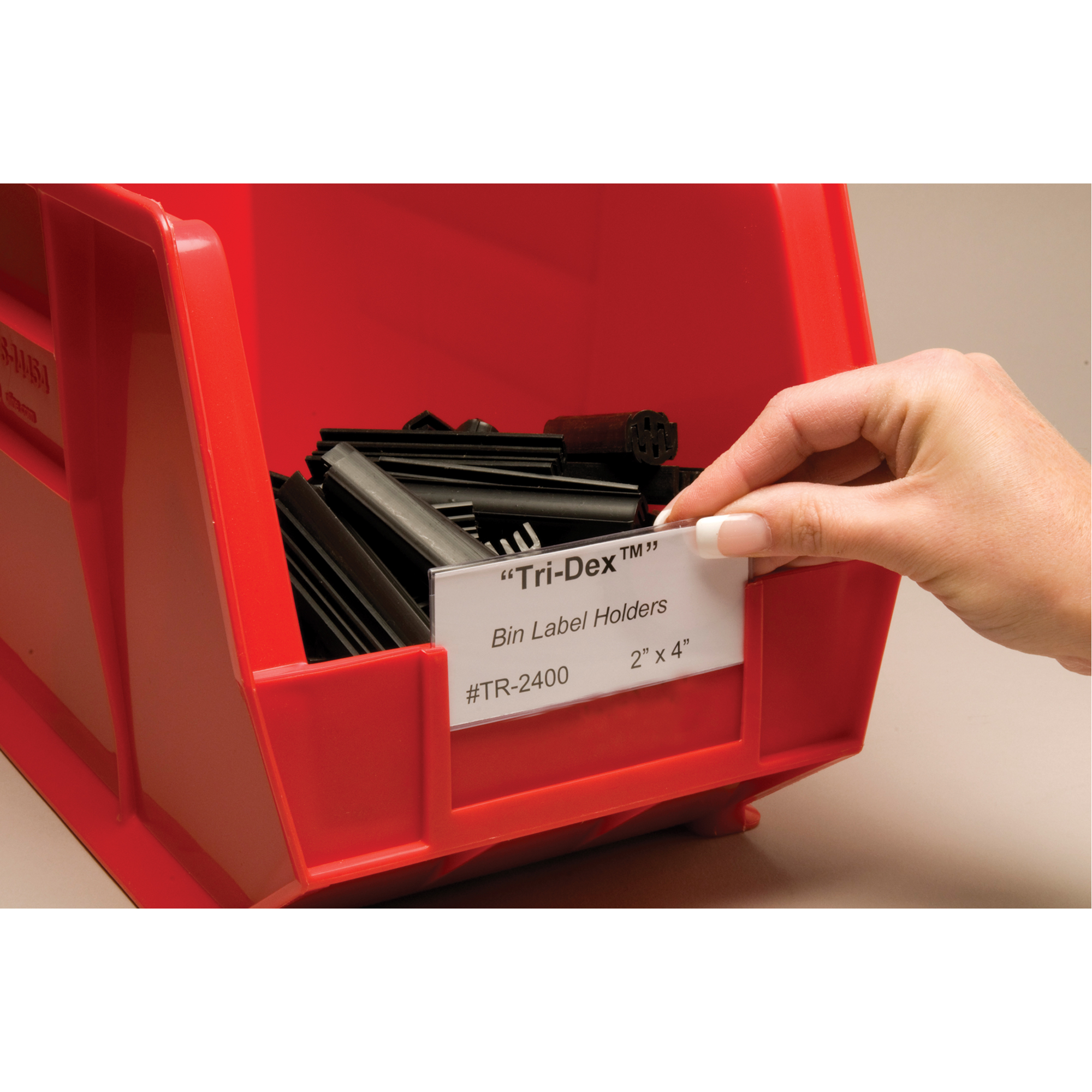 AIGNER LABEL HOLDER Tri-Dex Label Holders - For Slotted Plastic Bins ...