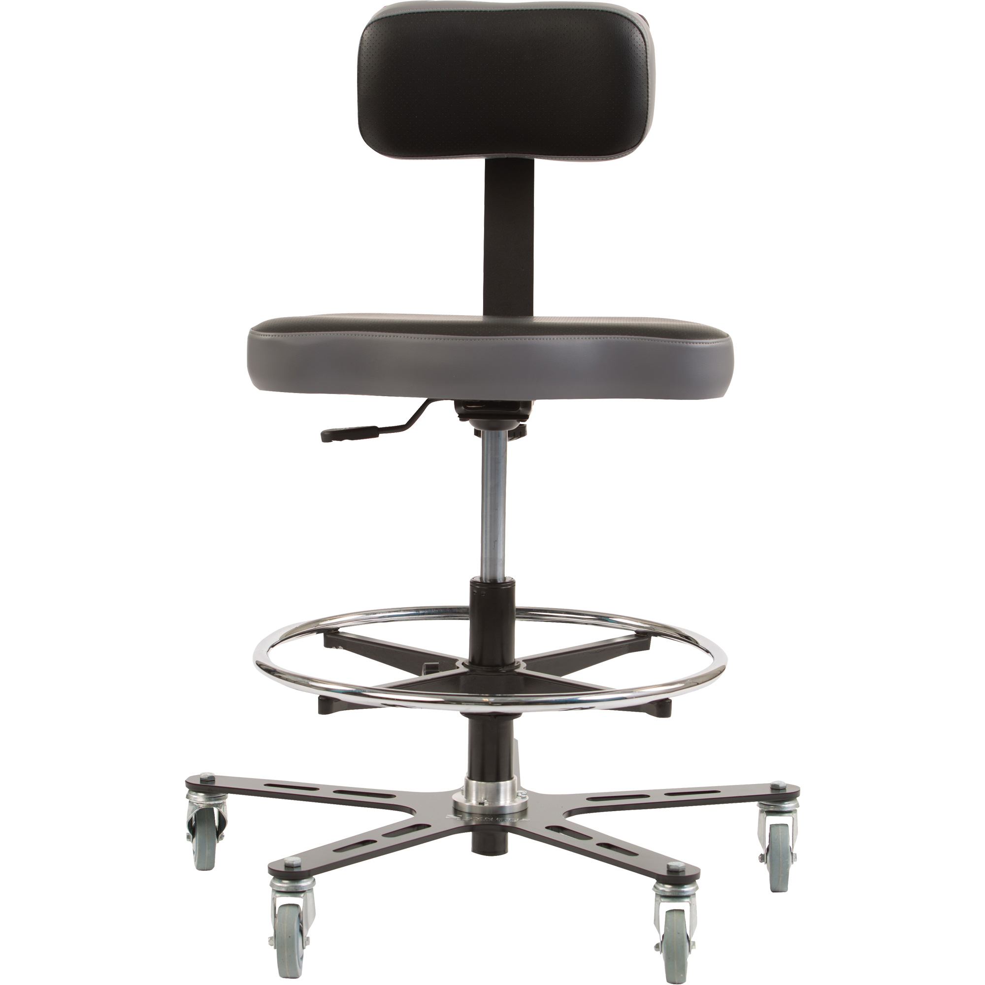 Synetik 508-00033 TF 160 Ergonomic Chair, Vinyl, Black/Grey