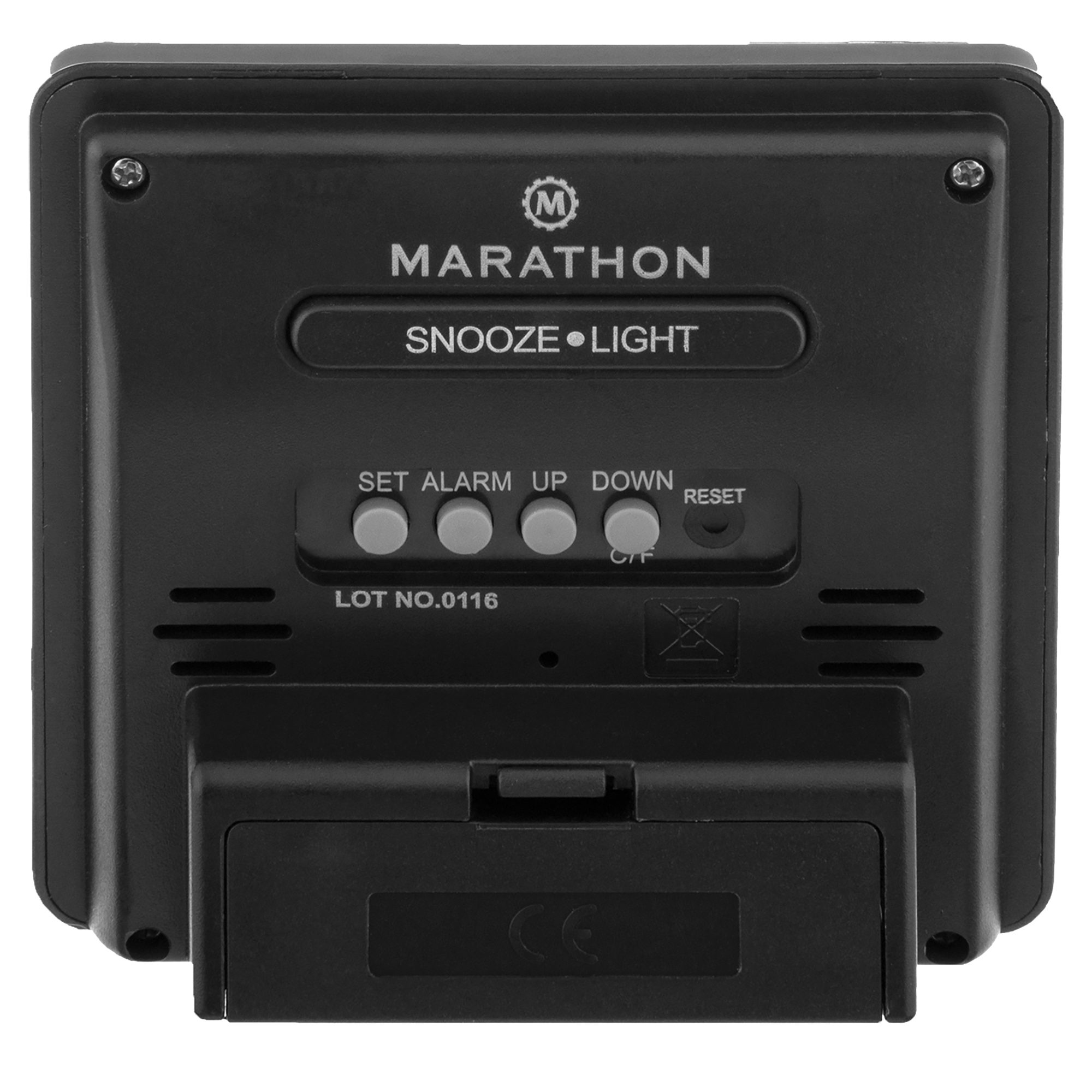 MARATHON Desktop Clock, Digital, Battery Operated, 3.6" W x 1.5" D x 3. ...