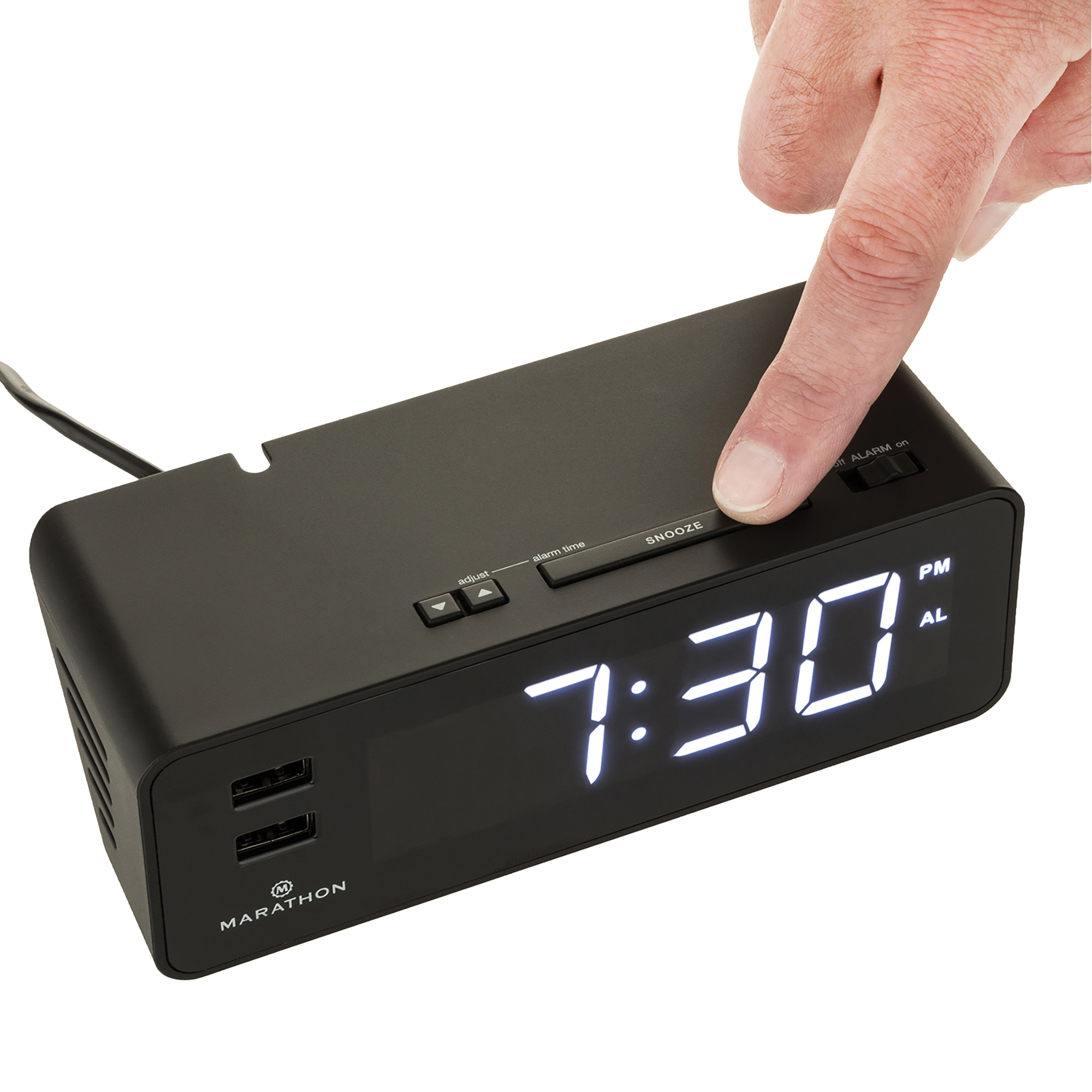 MARATHON LED Alarm Clock OP599 (CL030055BK) | Shop Clocks | TENAQUIP