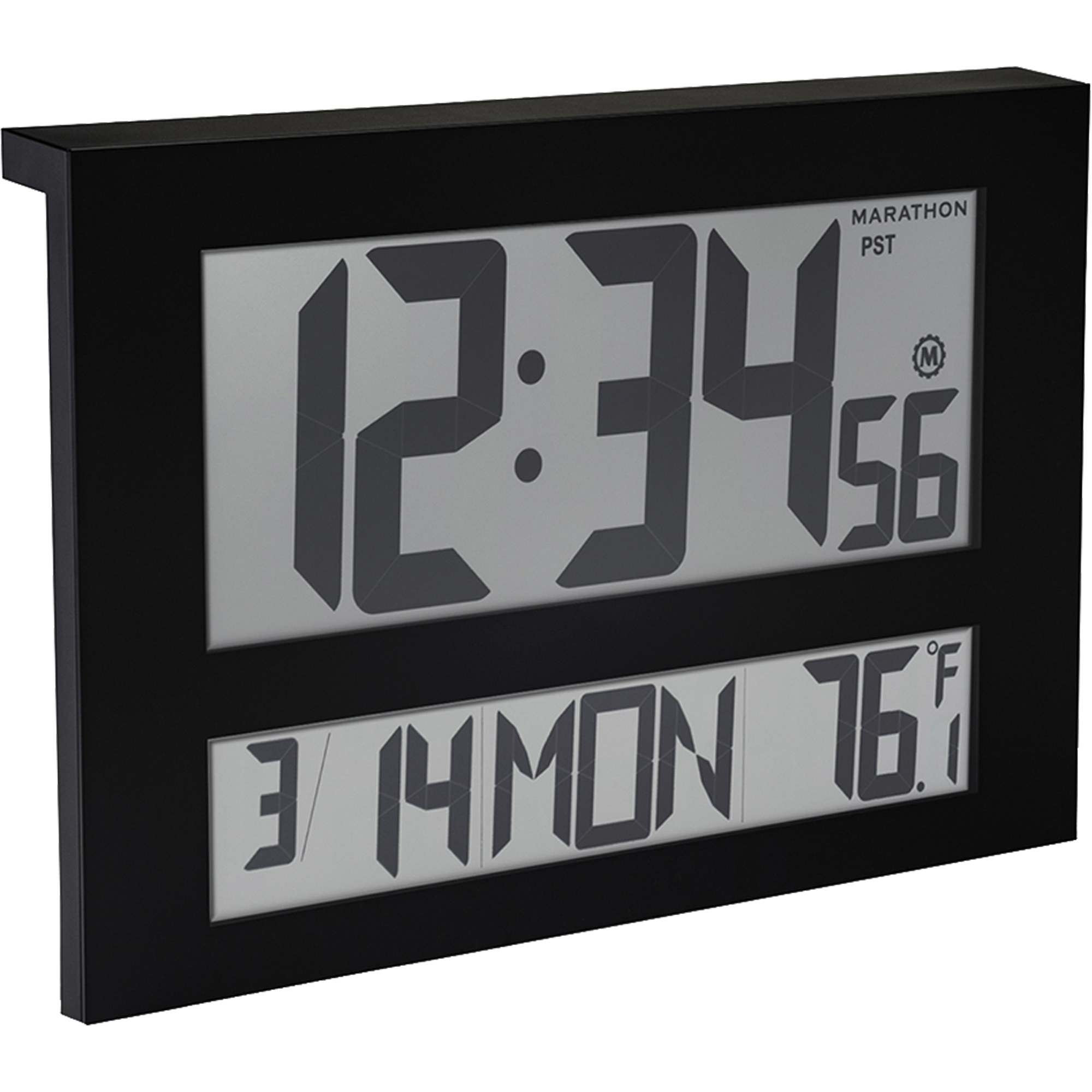 MARATHON Jumbo Clock, Digital, Battery Operated, 16.5" W x 1.7" D x 11 ...