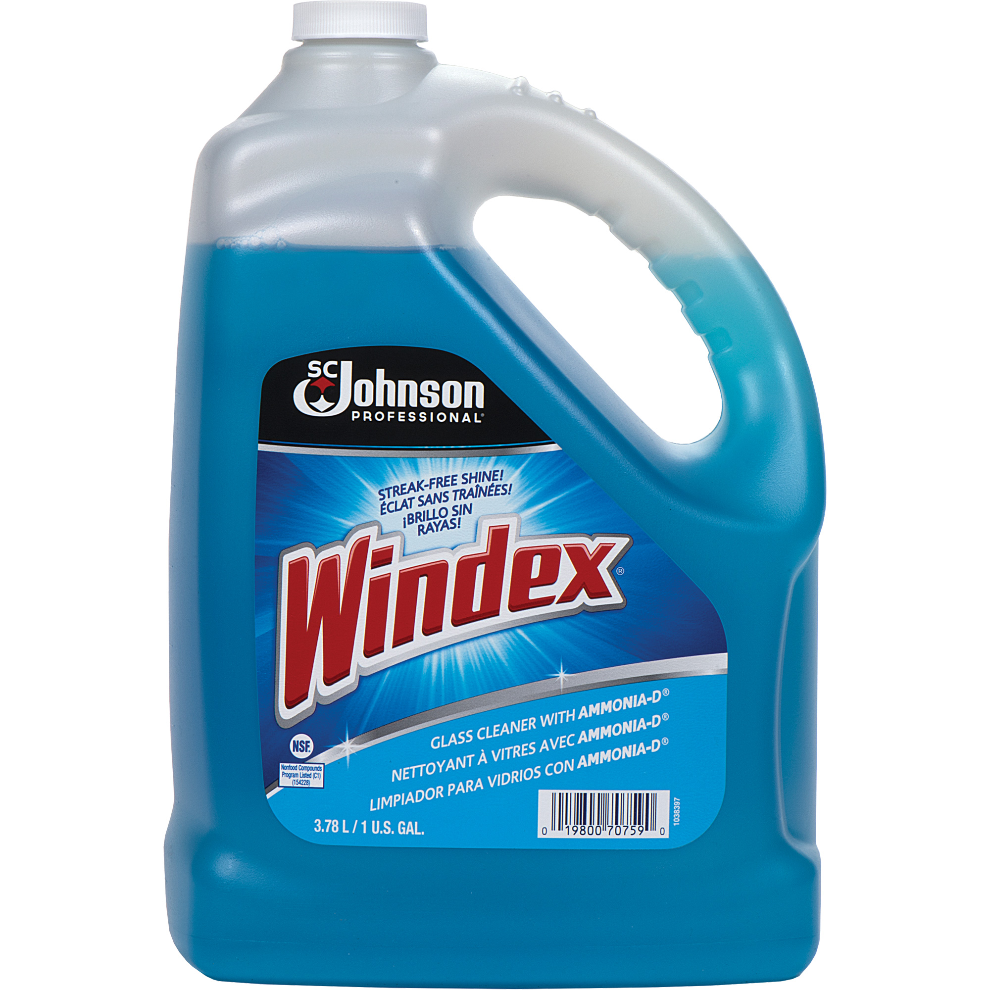 SC Johnson 10019800707597 Windex® Glass Cleaner with Ammonia-D®, 3.8 L, Jug