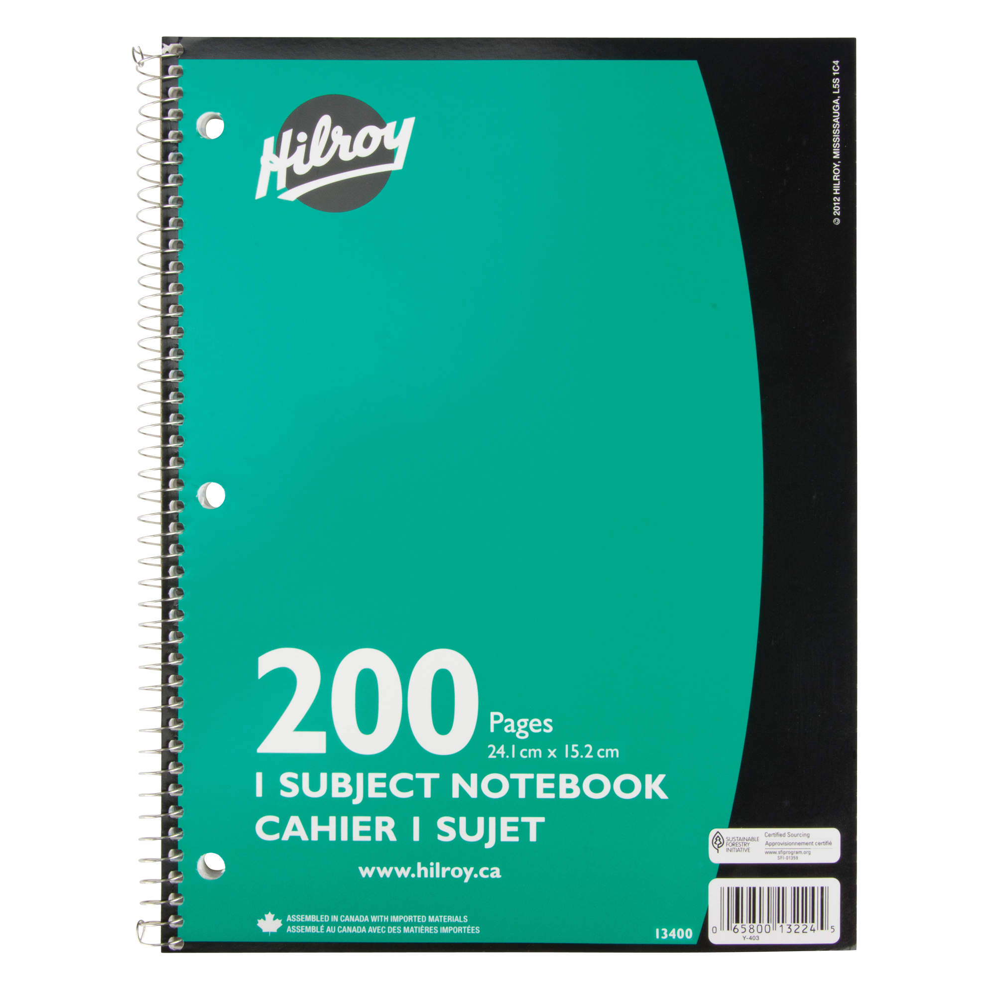 Hilroy 32151 1 Subject Spiral Notebook
