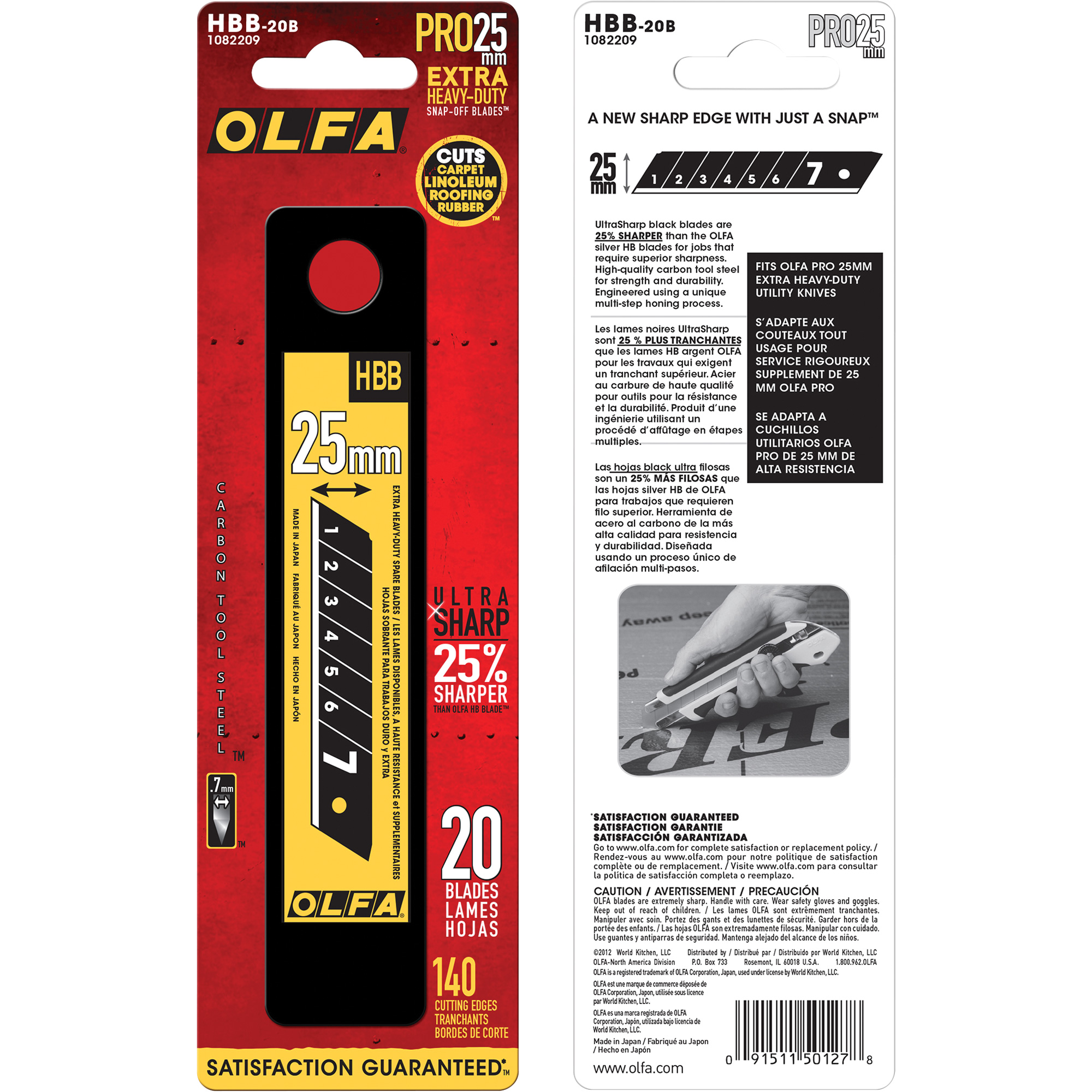 OLFA Ultra-Sharp Black Replacement Blades, Snap-Off Style TLV719 (HBB-20B) | Shop Replacement ...