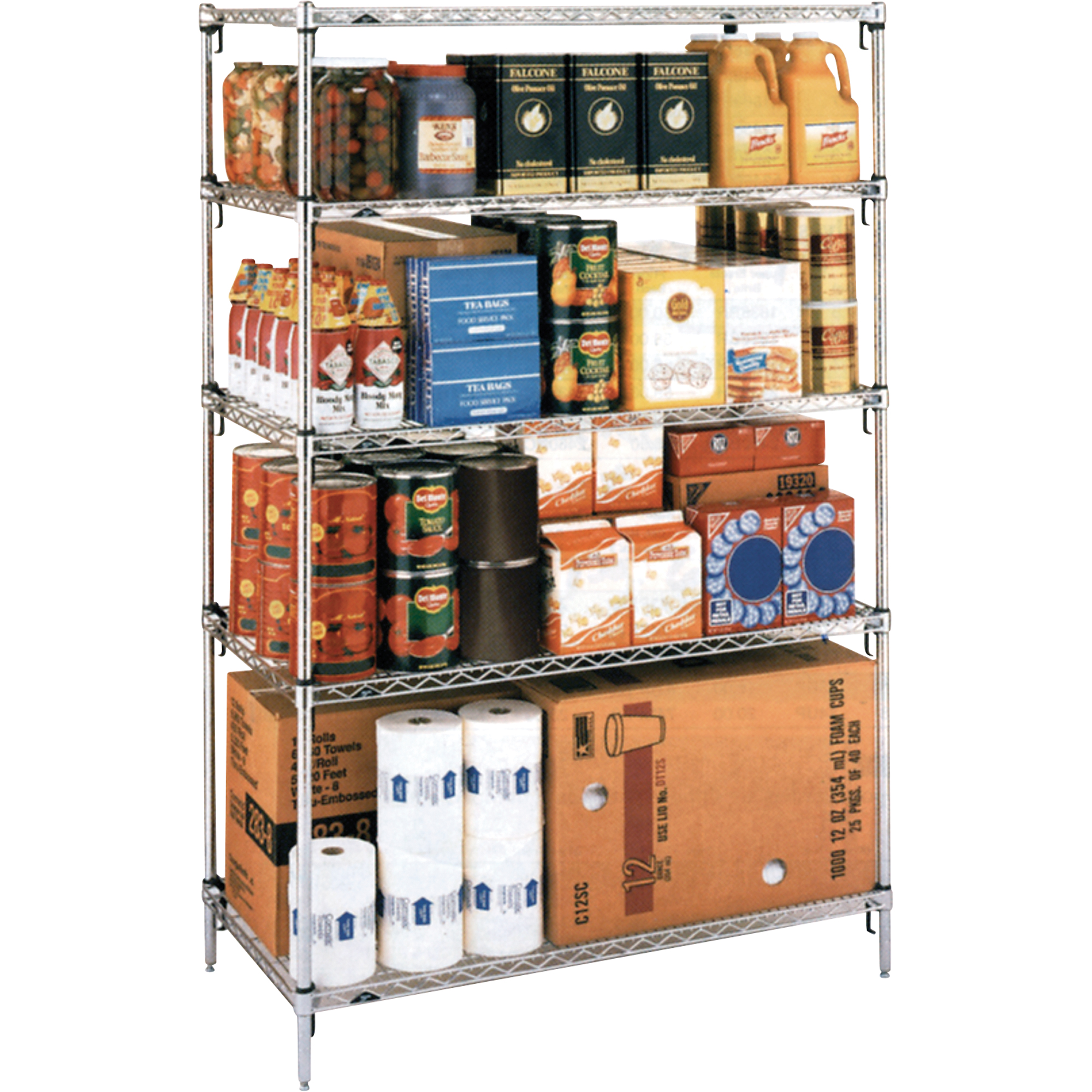 METROPOLITAN WIRE Super Adjustable Super Erecta Shelf®, 5 Tiers, 72" W ...