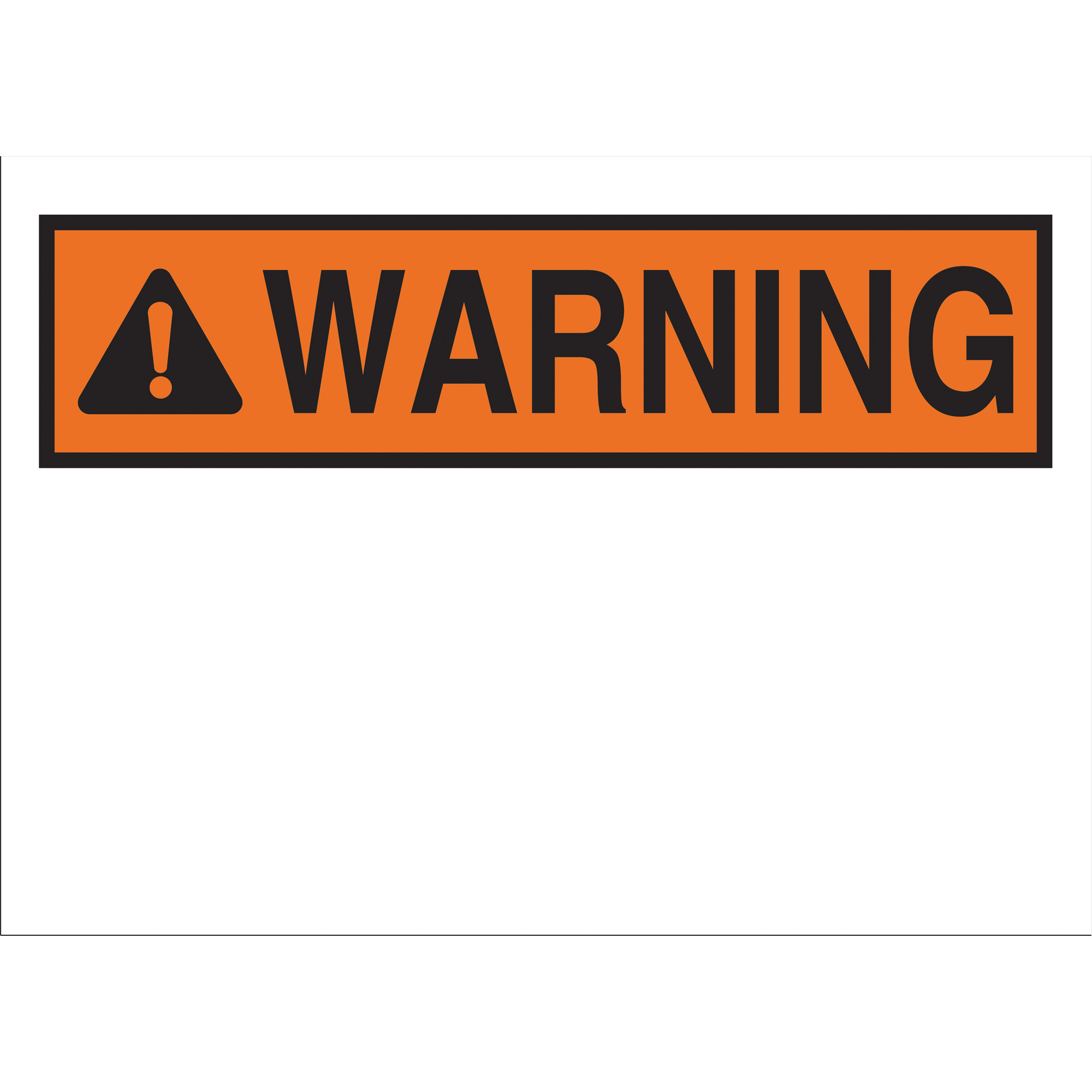 BRADY "Warning" Sign, 10" x 14", Fiberglass, English with Pictogram ...