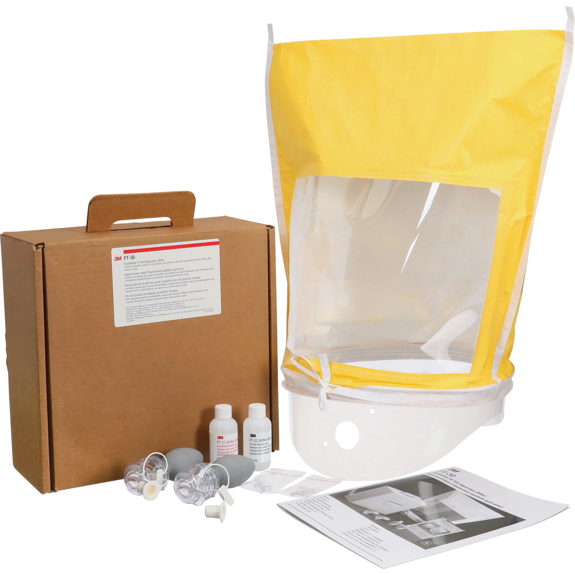 3M FT 10 Fit Test Kit With Testing Solution Qualitative Sweet Testing Solution SAK078 FT 10 