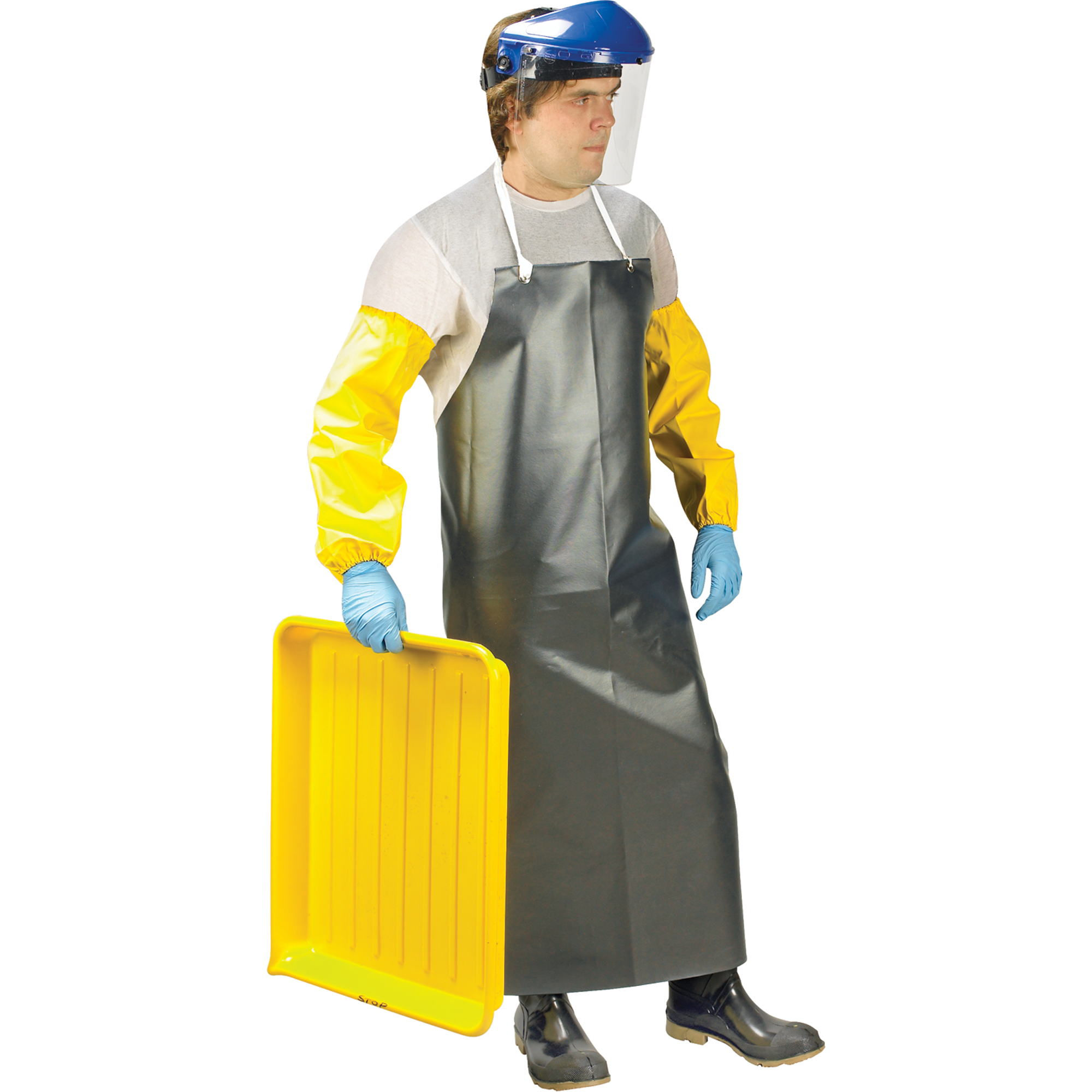 Heavy Duty Apron Nitrile Polyester 48 L X 35 W Black SAL664 Shop