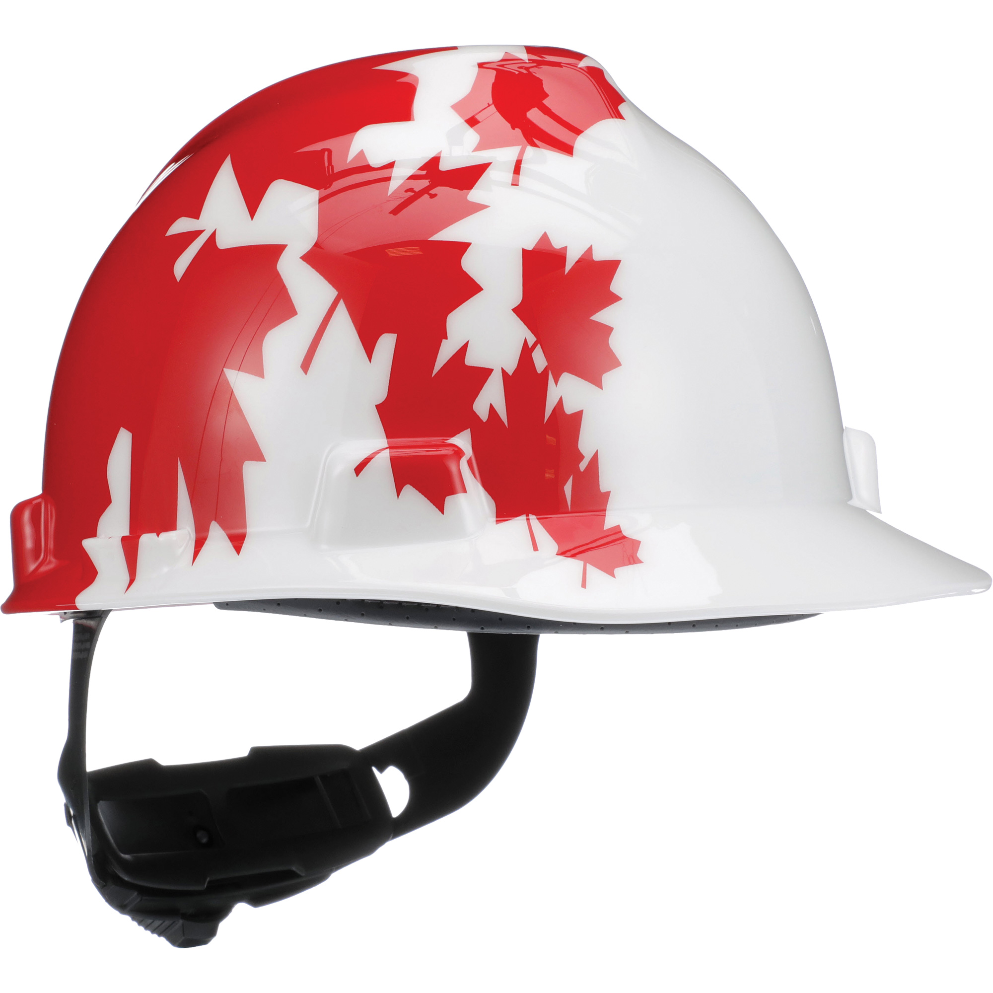 MSA 10050613 Freedom Series Hardhat, Ratchet Suspension, Red/White
