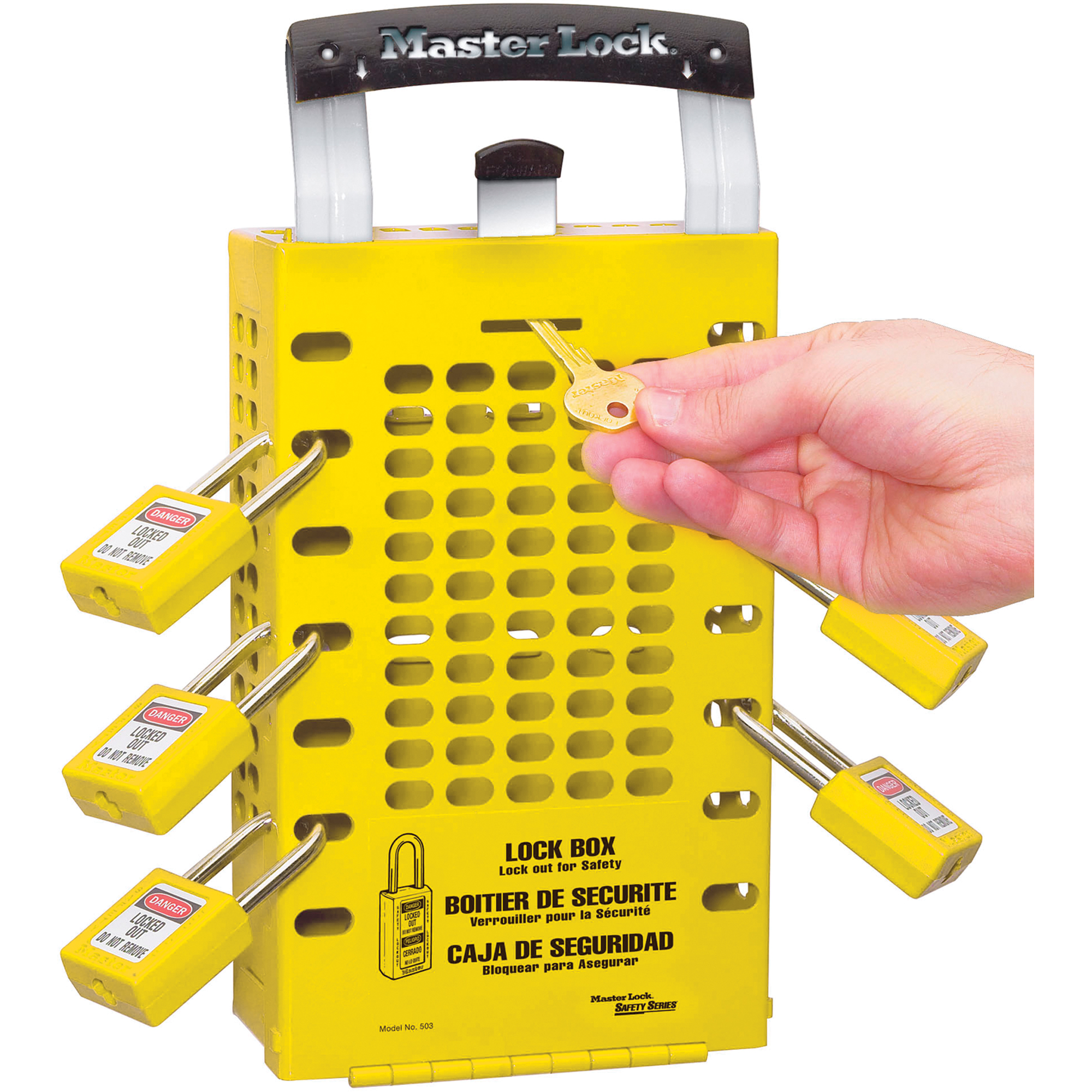 Master Lock 503YLW Latch Tight Lock Boxes, Yellow
