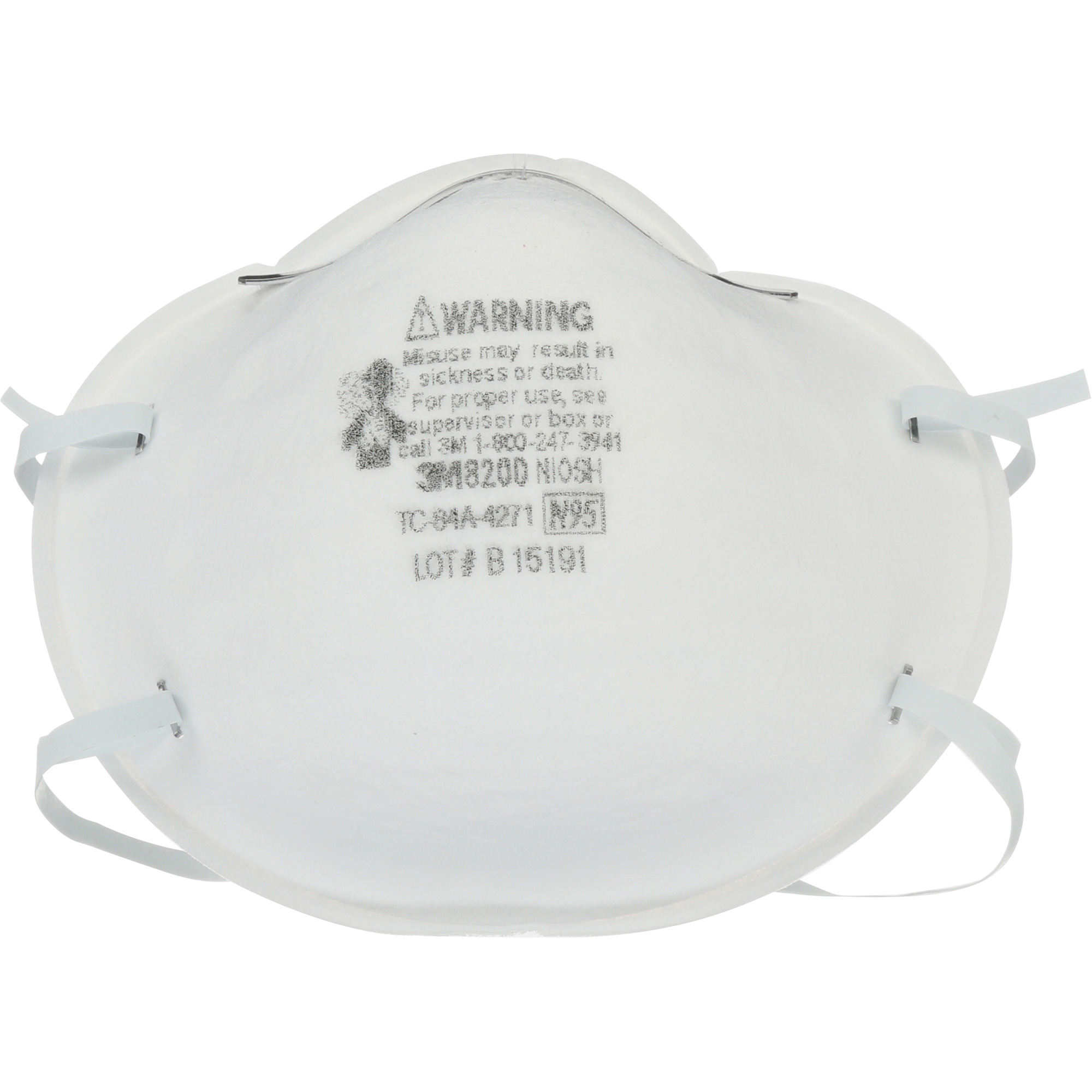3M 8200 8200 Particulate Respirators, N95, NIOSH Certified