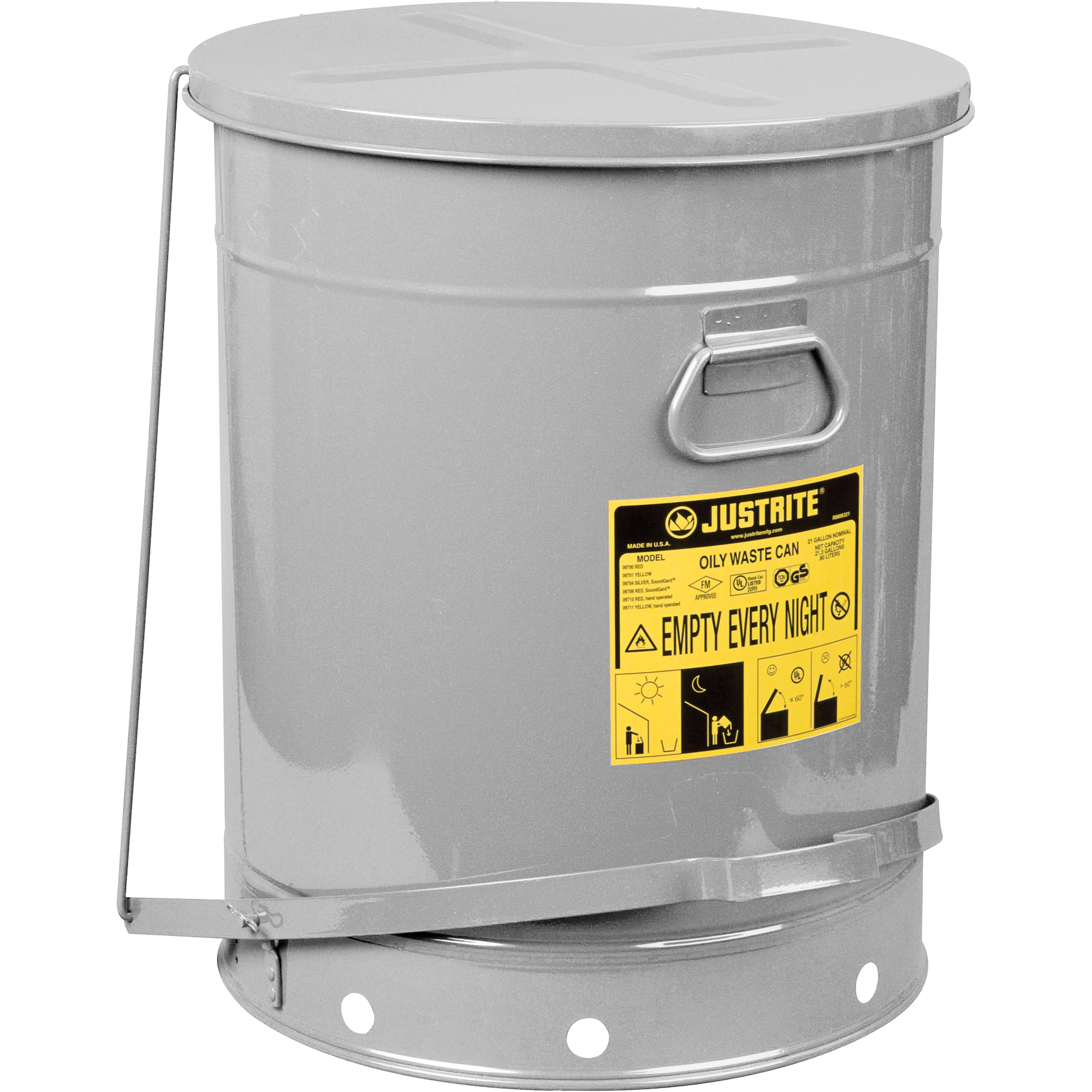 JUSTRITE Oily Waste Cans SAR307 ( 09704) | Shop Oily Waste Can | TENAQUIP