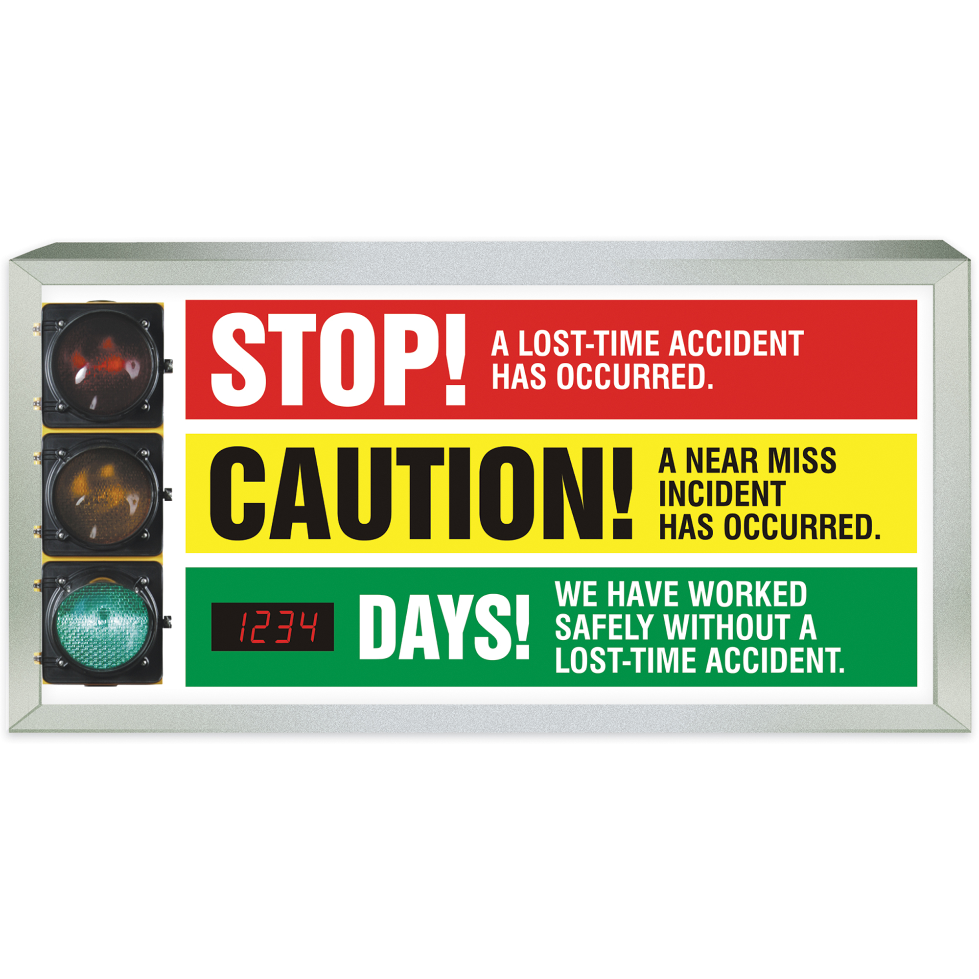 ACCUFORM SIGNS Tableau d'affichage électronique à trois signaux Days ...
