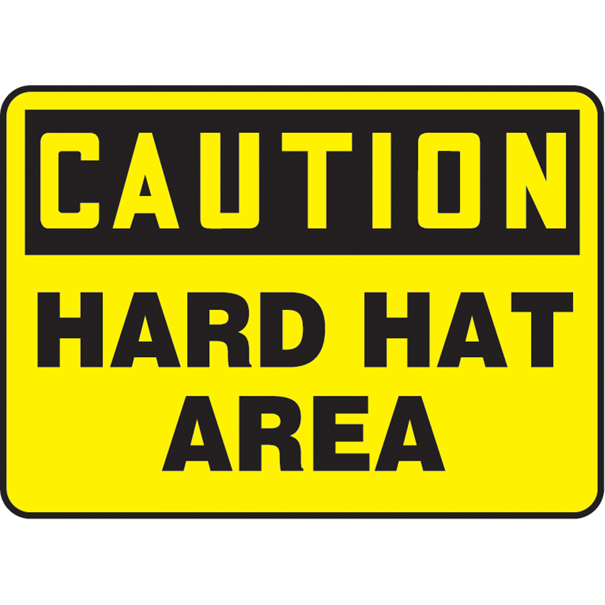 ACCUFORM SIGNS "Hard Hat Area" Sign SAU493 (MPPA613VA) | Shop Facility ...