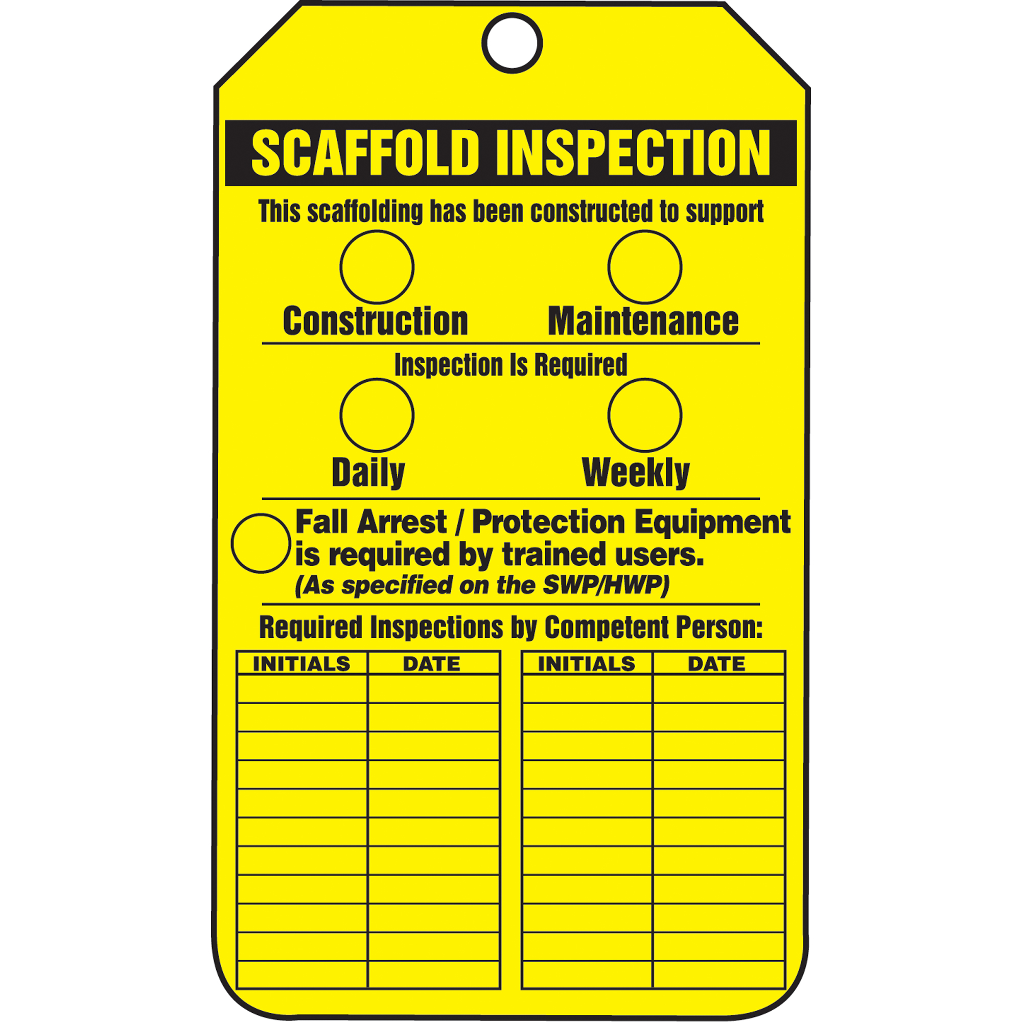 ACCUFORM SIGNS Inspection Tags SAU762 (TRS318CTP) | Shop Inspection Tag ...