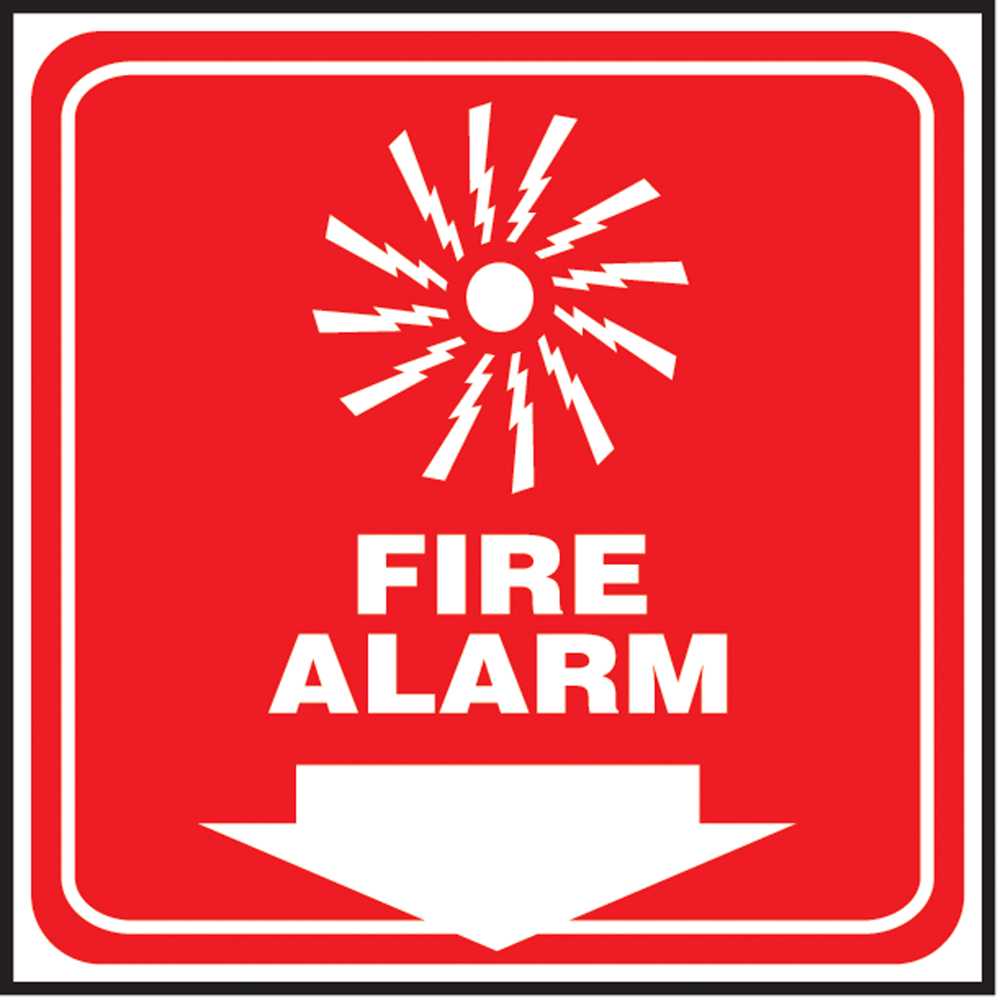 Accuform Signs PSP730 "Fire Alarm" Projection Sign, 8" x 8", Plastic ...