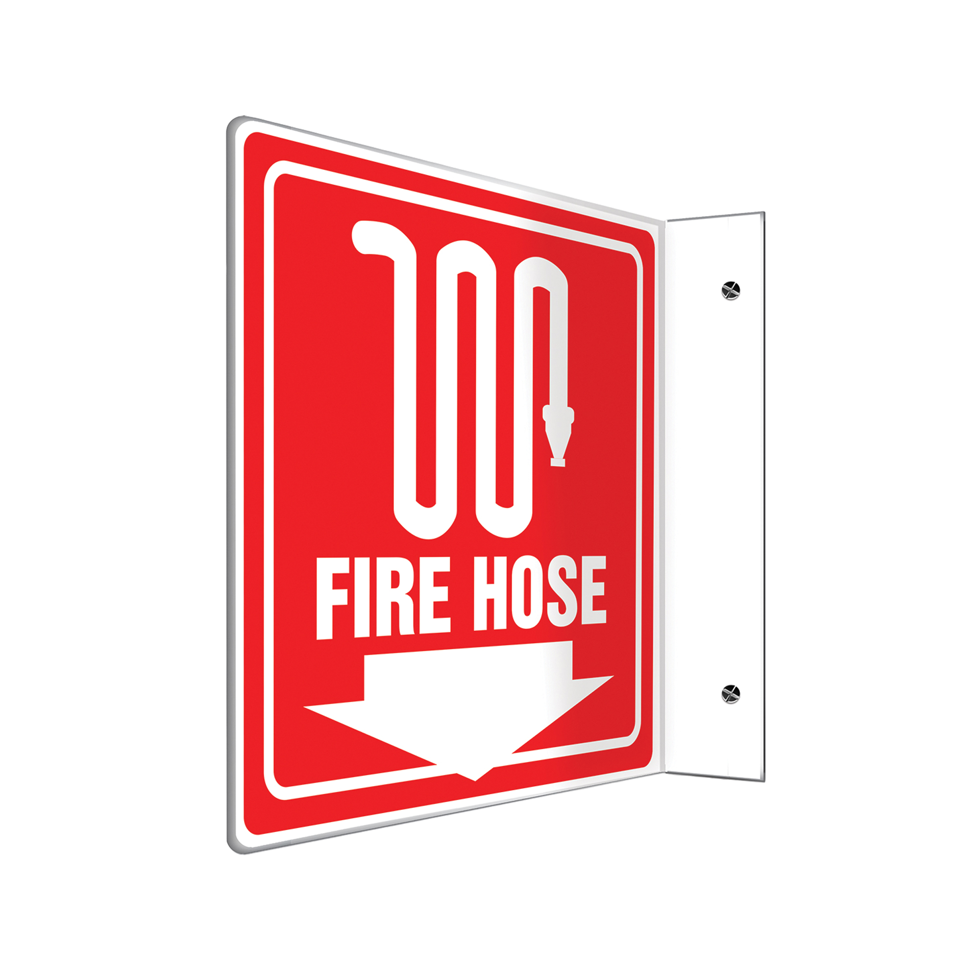 Accuform Signs PSP724 "Fire Hose" Projection Sign, 8" x 8", Plastic ...