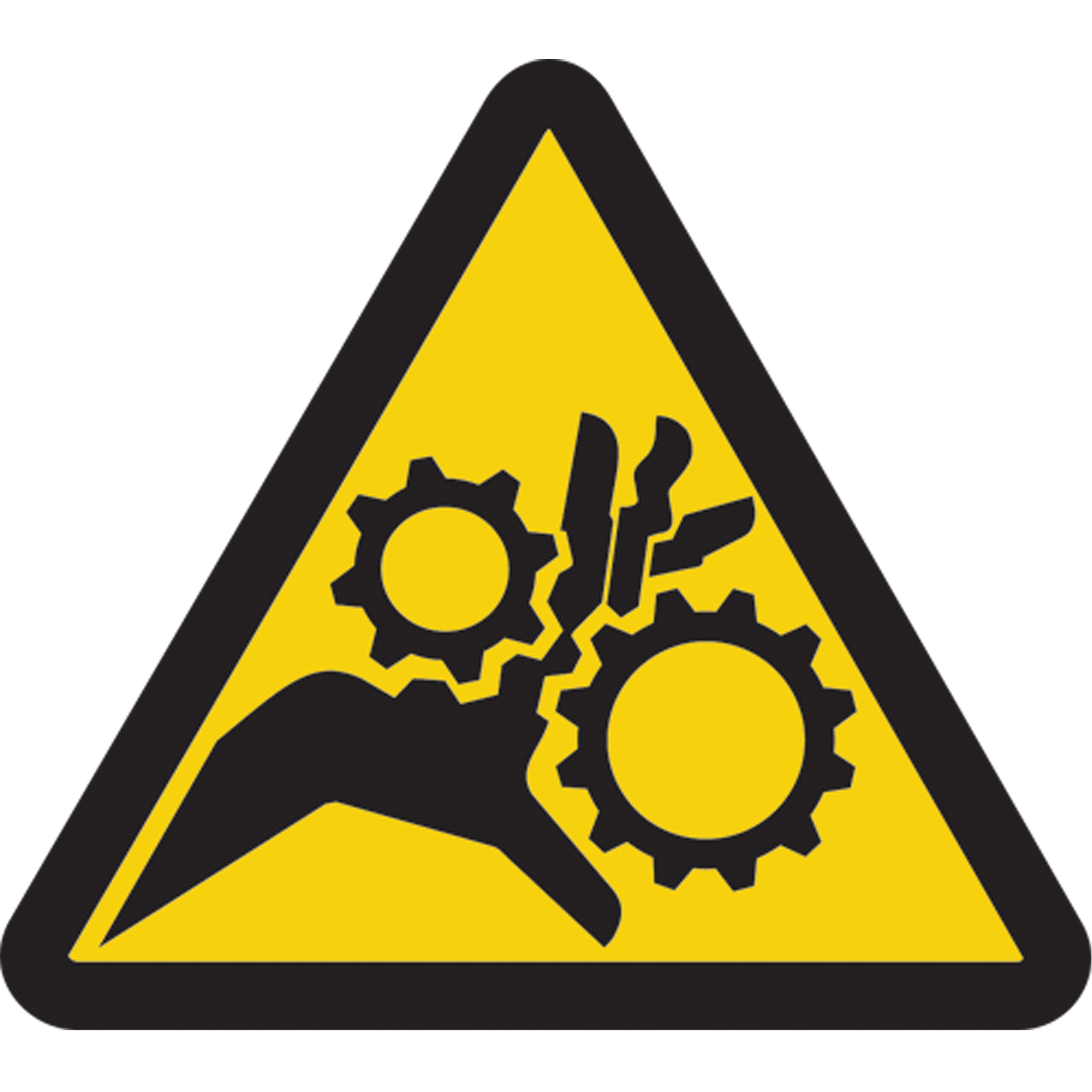 ACCUFORM SIGNS Gear Entanglement ISO Warning Safety Labels, 2" x 2 ...