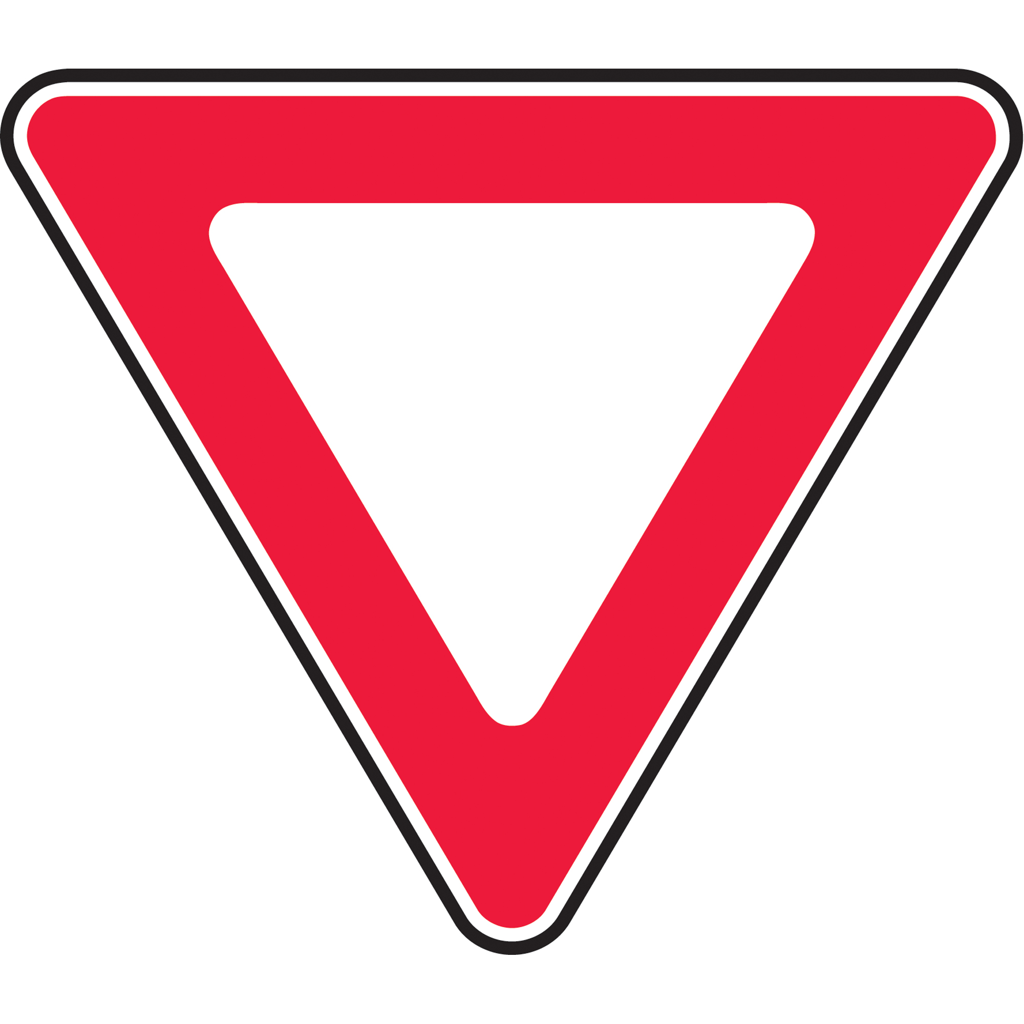 Accuform Signs FRR379HP Panneau cédez le passage, 36" x 36", Aluminium ...