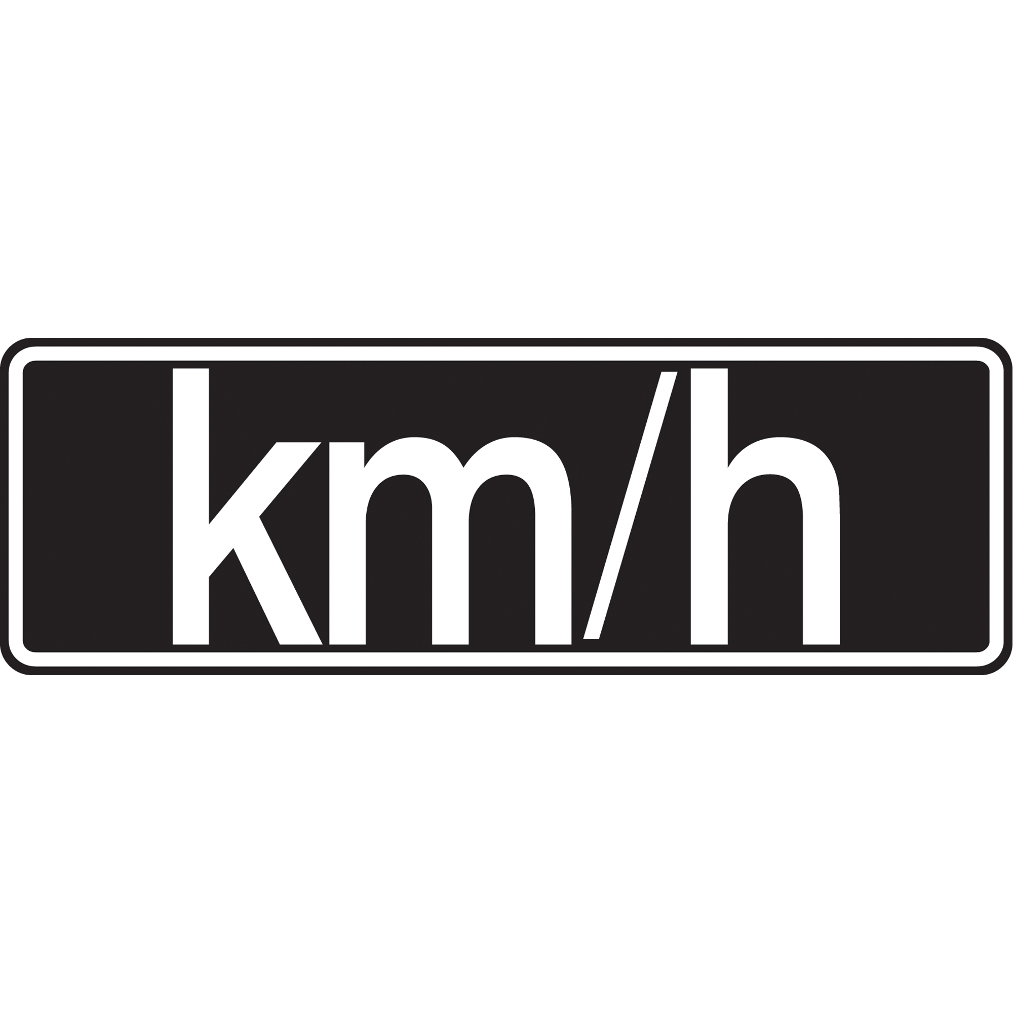 ACCUFORM SIGNS "Km/h" Speed Limit Sign, 8" x 24", Aluminum, Trilingual ...