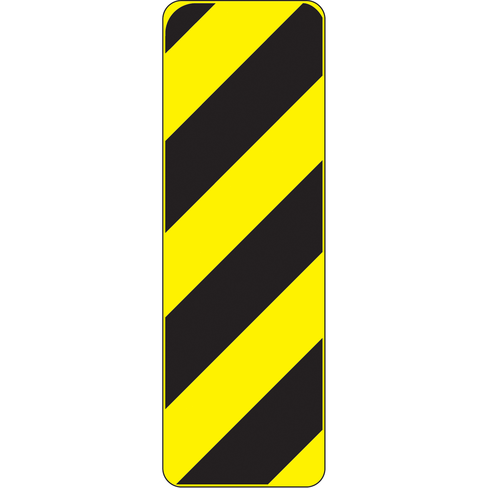 ACCUFORM SIGNS Hazard Traffic Sign, 24" x 6", Aluminum, Pictogram ...