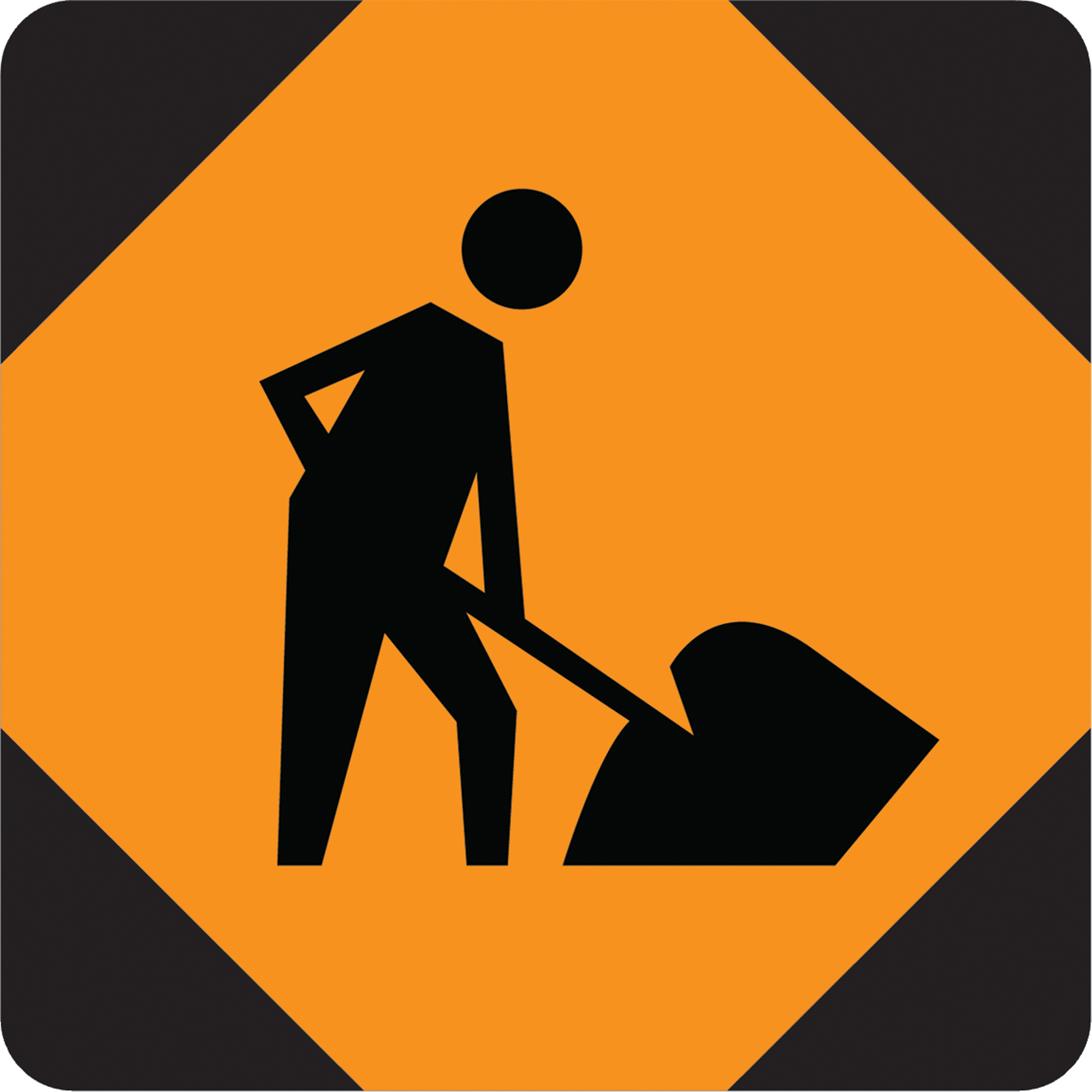 ACCUFORM SIGNS Road Work Ahead Temporary Conditions Sign, 36" x 36 ...